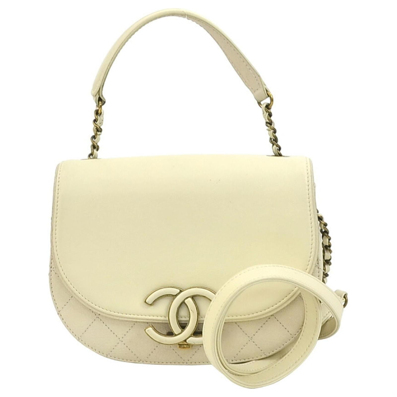 Chanel Cream Leather Shoulder Bag ref.1487855 - Joli Closet