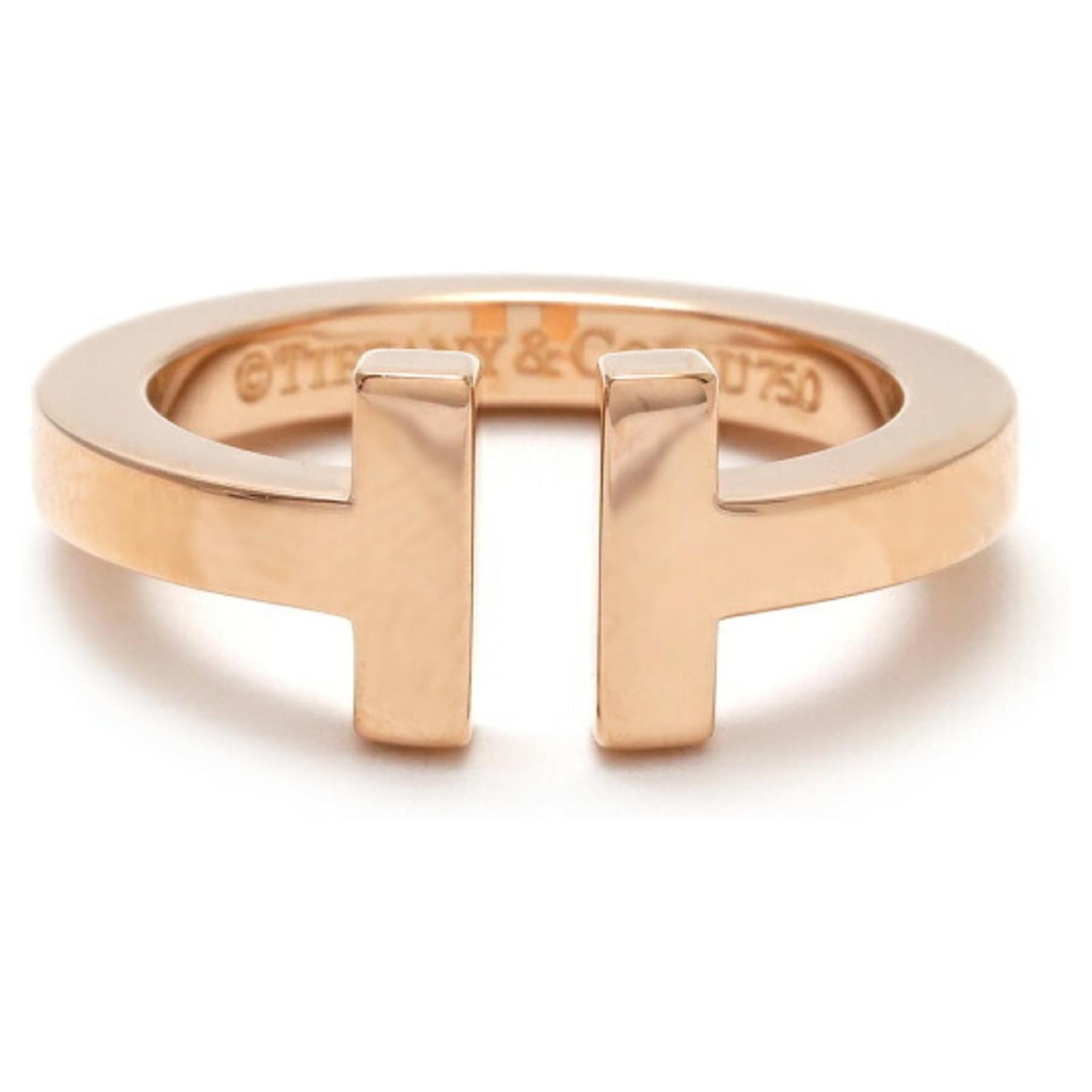 Tiffany T Quadrat Ring aus 18k Rosegold