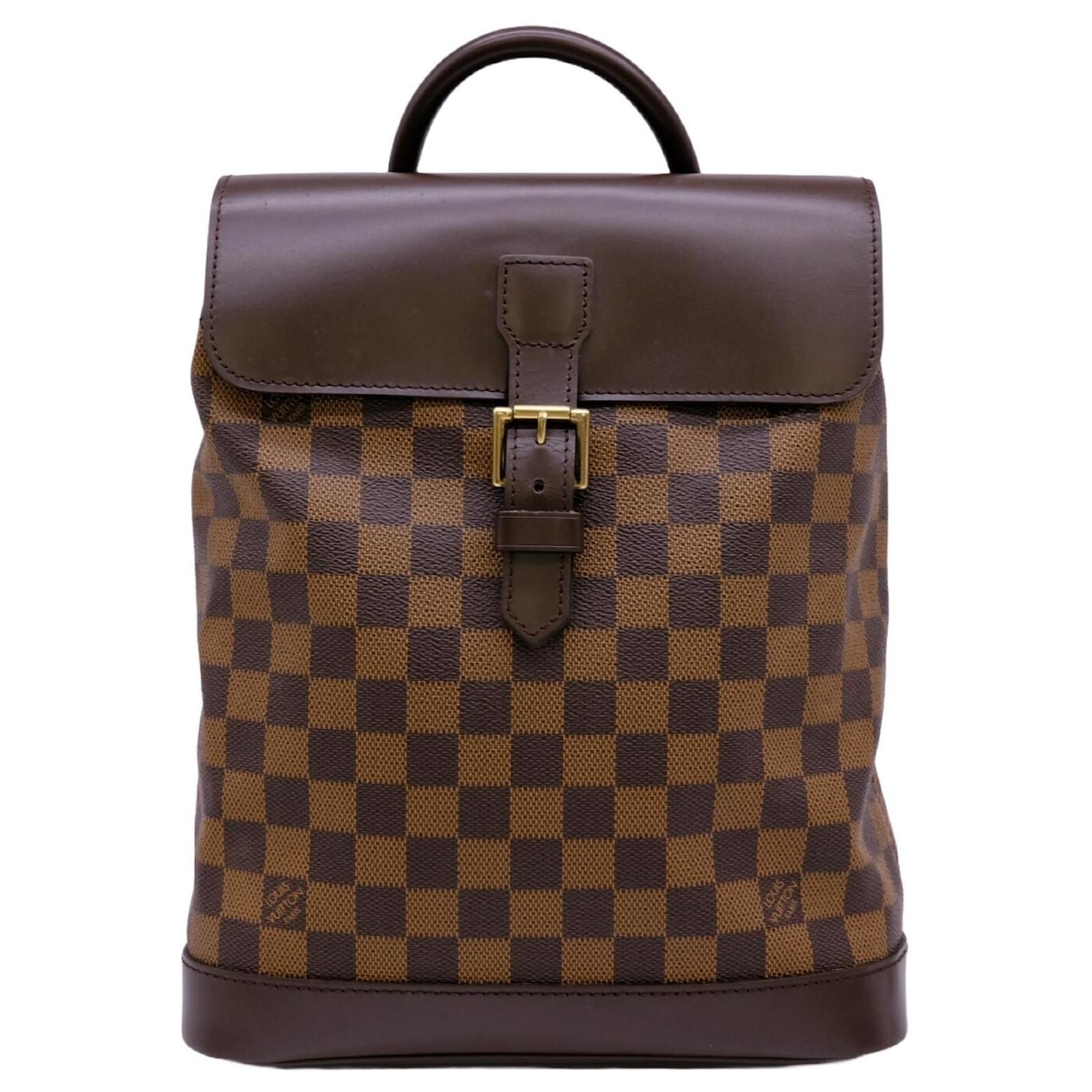 Louis Vuitton Soho Rucksack Backpack Brown Leather Cloth ref.1487969 ...