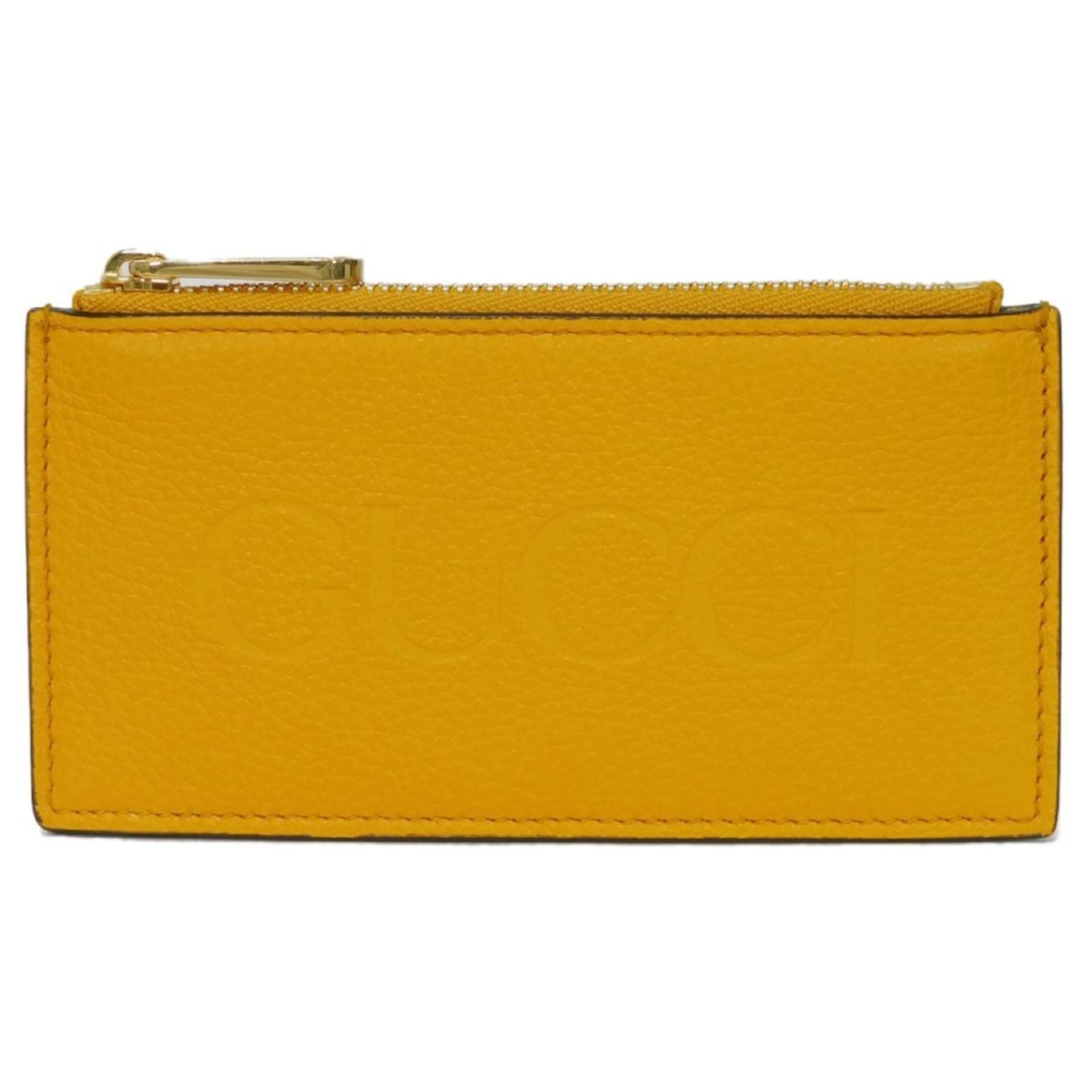 Gucci Yellow Leather Coin Purse ref.1488346 - Joli Closet