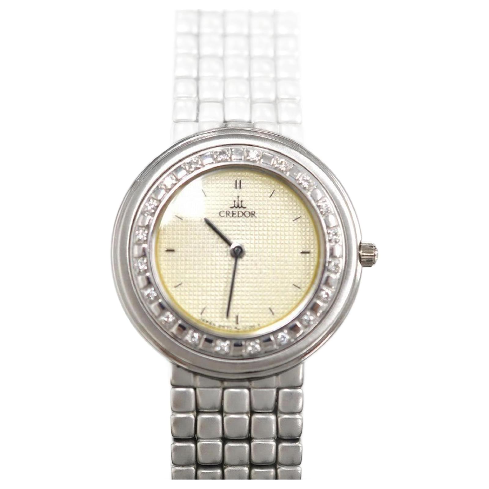 Seiko Credor Ladies Quartz Wristwatch Silvery ref.1490240 - Joli Closet
