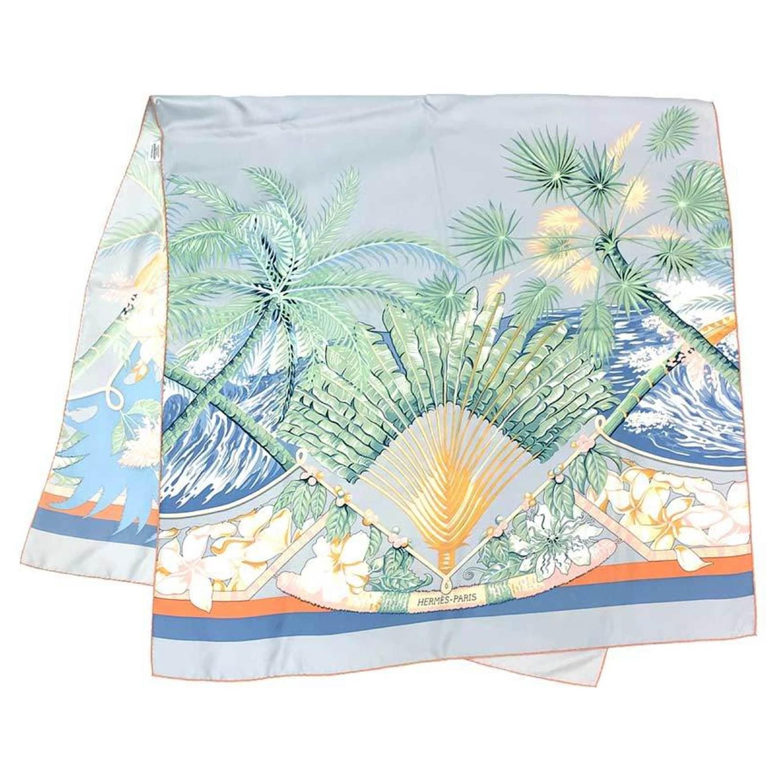 Hermès Hermes Light Blue Silk Scarf ref.1491005 - Joli Closet