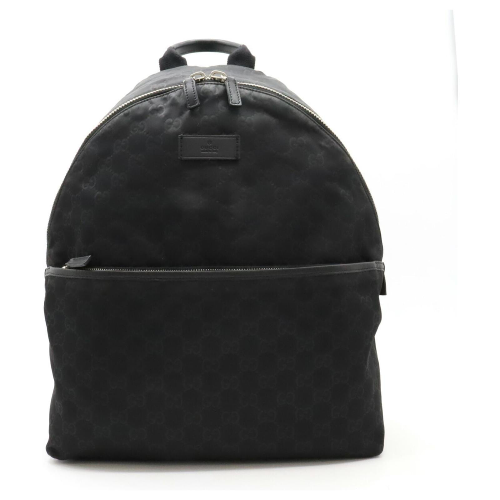 Gucci GG Nylon Backpack Black Leather ref.1492206 - Joli Closet