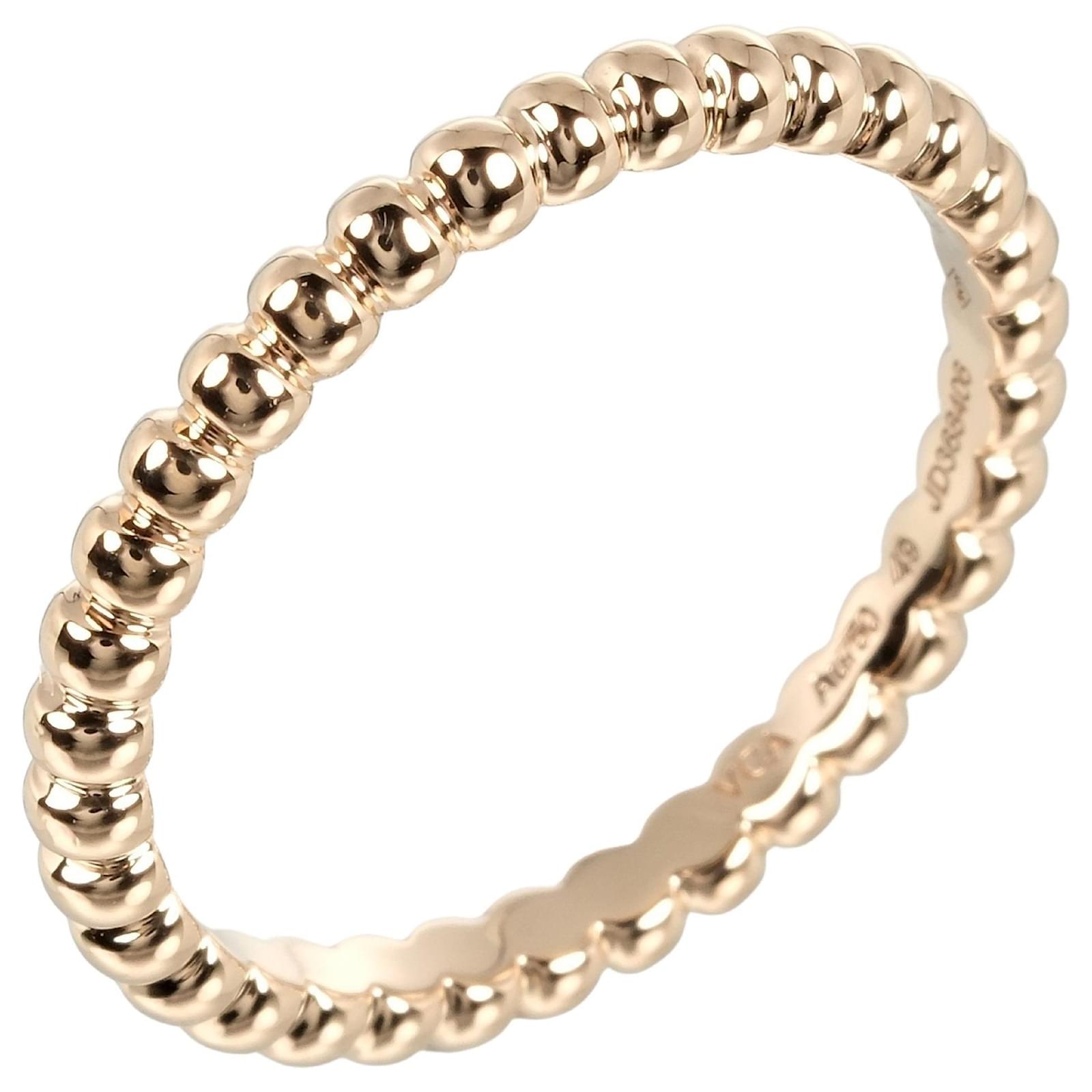 Van Cleef & Arpels Perlée Small Band Ring Pink Pink gold ref.1493487 ...