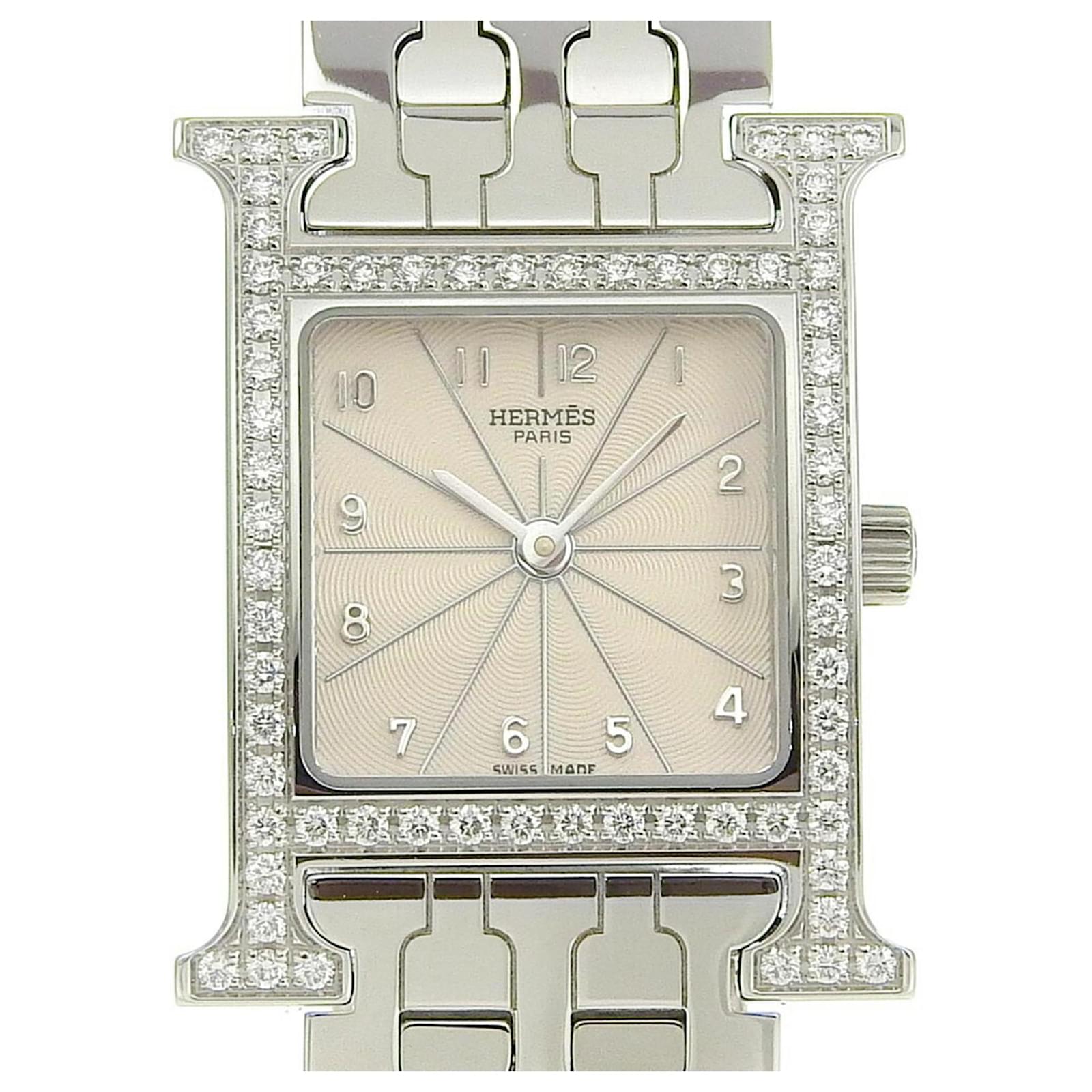 Hermès Hermes H Watch with Diamond Bezel ref.1493904 - Joli Closet