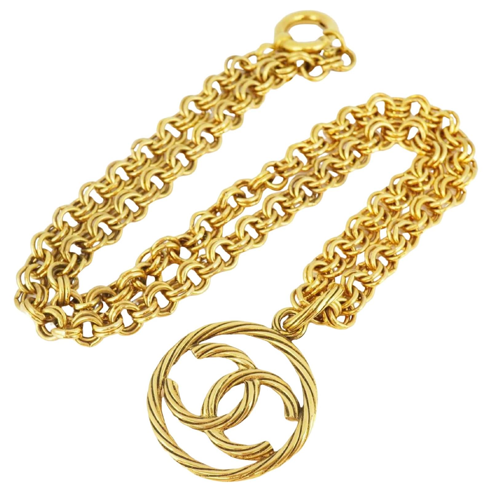 Chanel Logo CC Golden Gold-plated ref.1496524 - Joli Closet