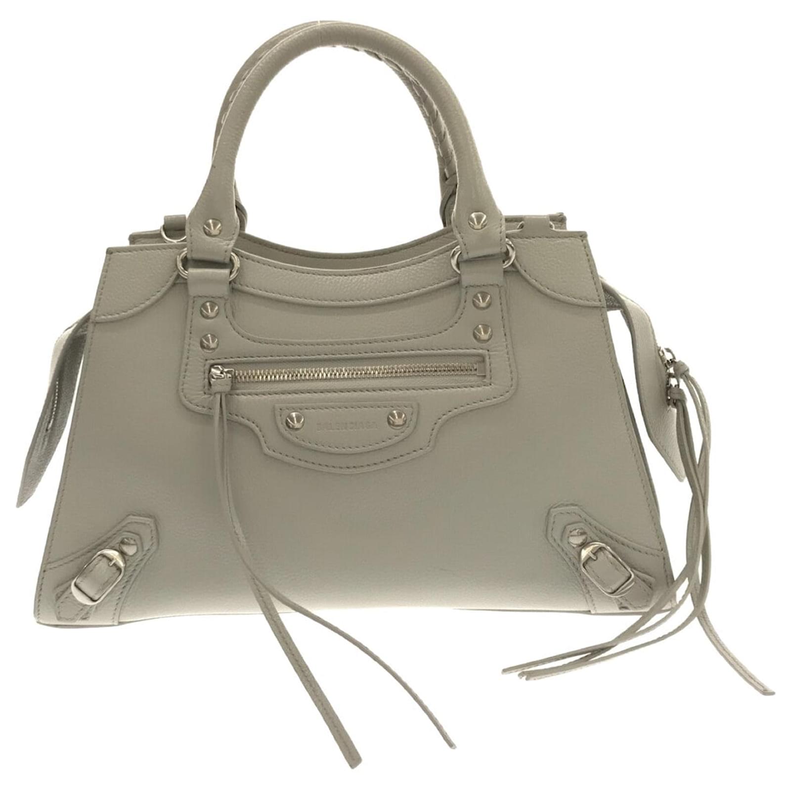 Gray Balenciaga Small Motocross Neo Classic City Satchel Leather ref ...