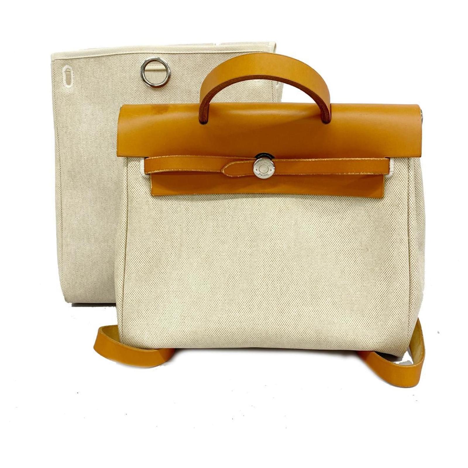 Hermès Hermes Backpack Airbag Ad PM C Stamp Toile H Natural Cloth ref ...