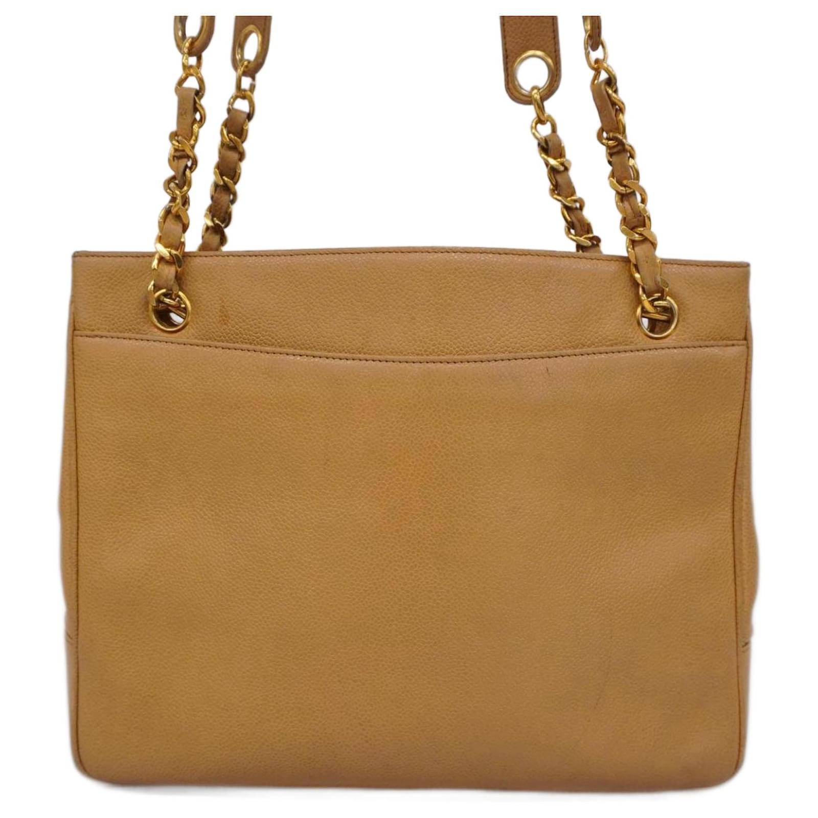 Chanel Beige Caviar Leather Shoulder Bag ref.1502444 - Joli Closet
