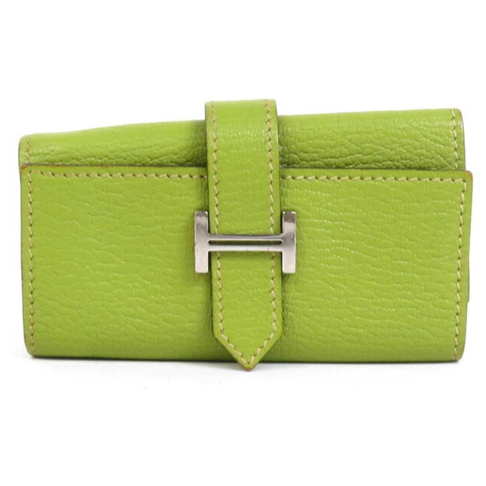 Hermès Hermes Bearn 4-Key Case in Chevre Mysore Leather Diamond ref ...