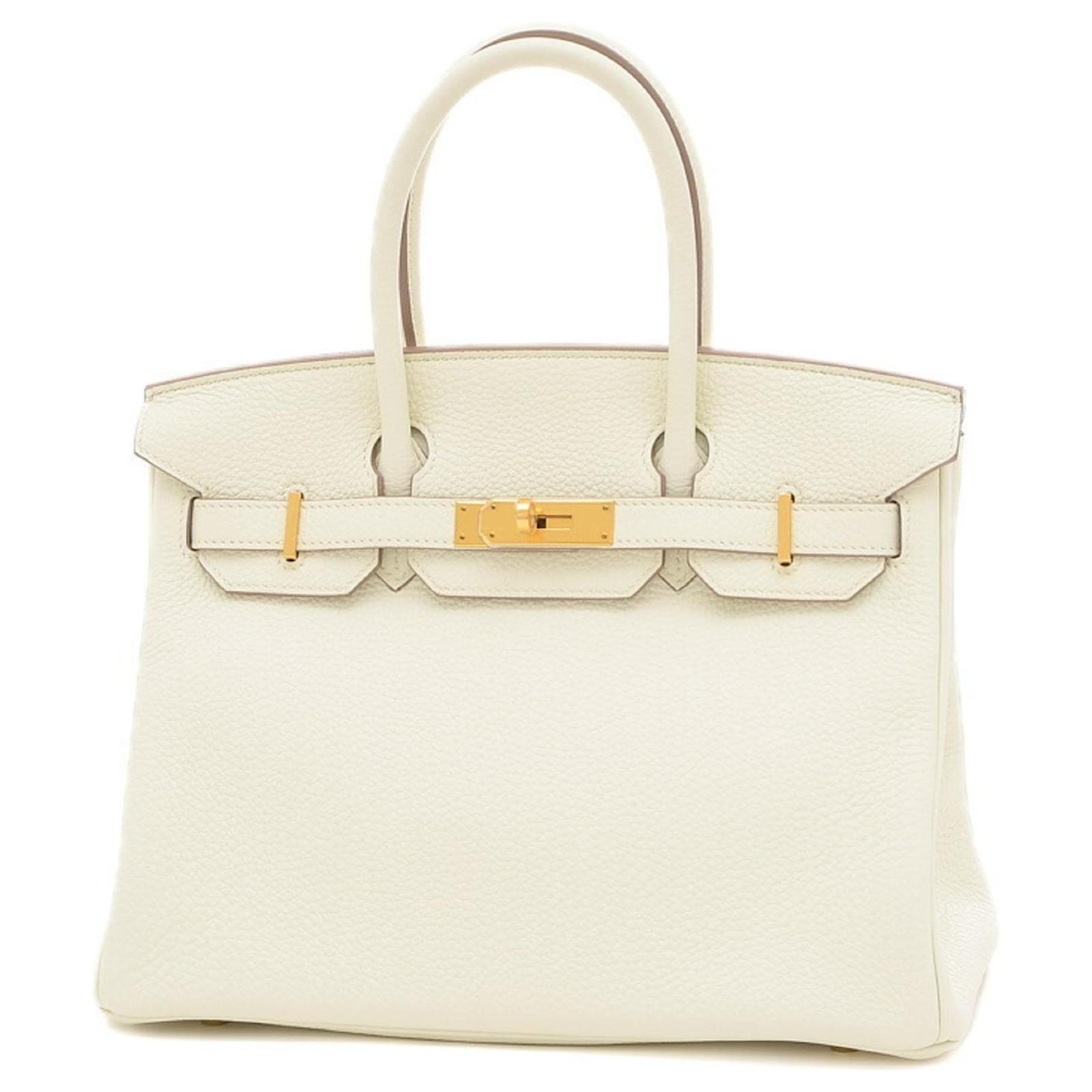 Hermès Hermes Birkin 30 Handbag in Off-White Togo Leather Eggshell ref ...