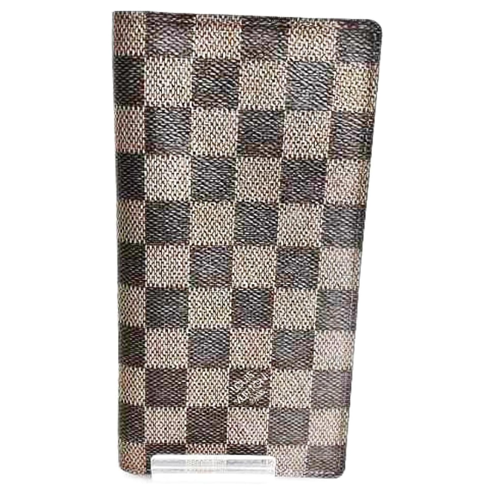 Louis Vuitton Damier Long Bill Wallet Brown Damier ebene Cloth ref ...