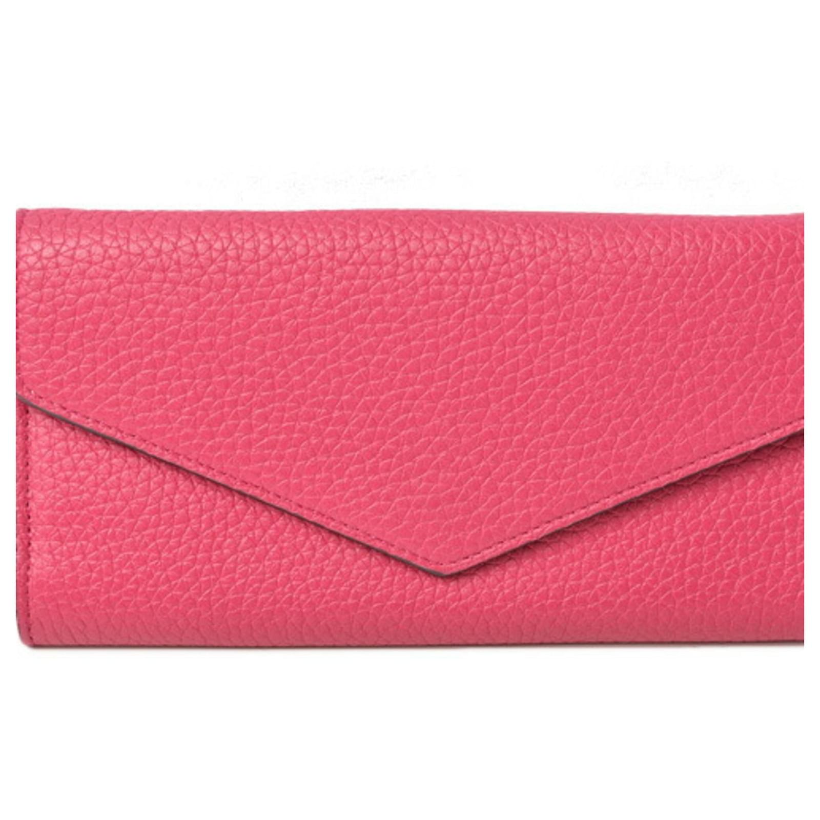 Christian Dior Diorissimo Long Wallet Pink Light blue Leather ref ...