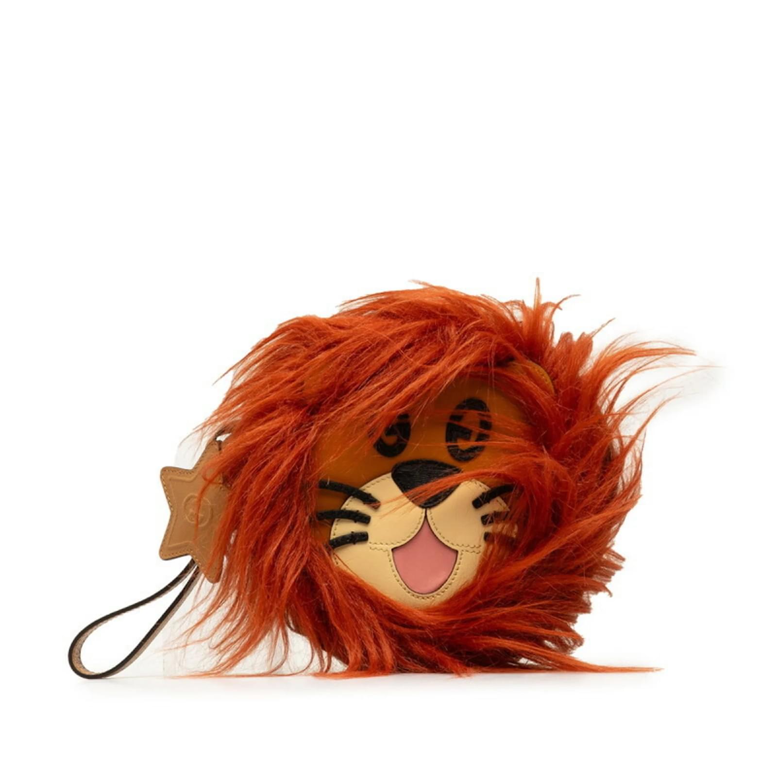 Gucci Interlocking G Lion Motif Star Pouch Brown Red Velvet ref.1504479 ...