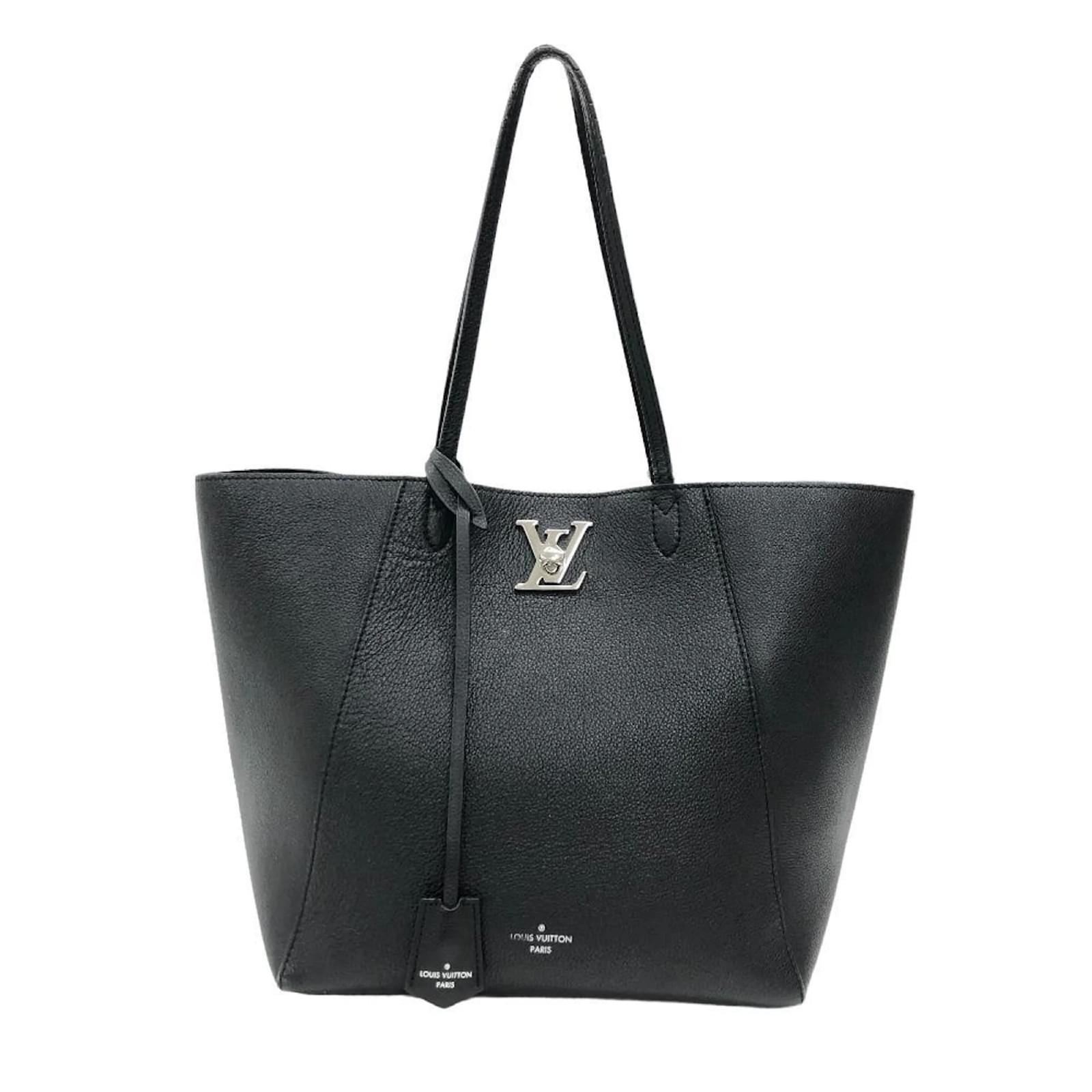 Louis Vuitton Lock Me Cabas Tote Bag Black Leather ref.1504932 - Joli ...