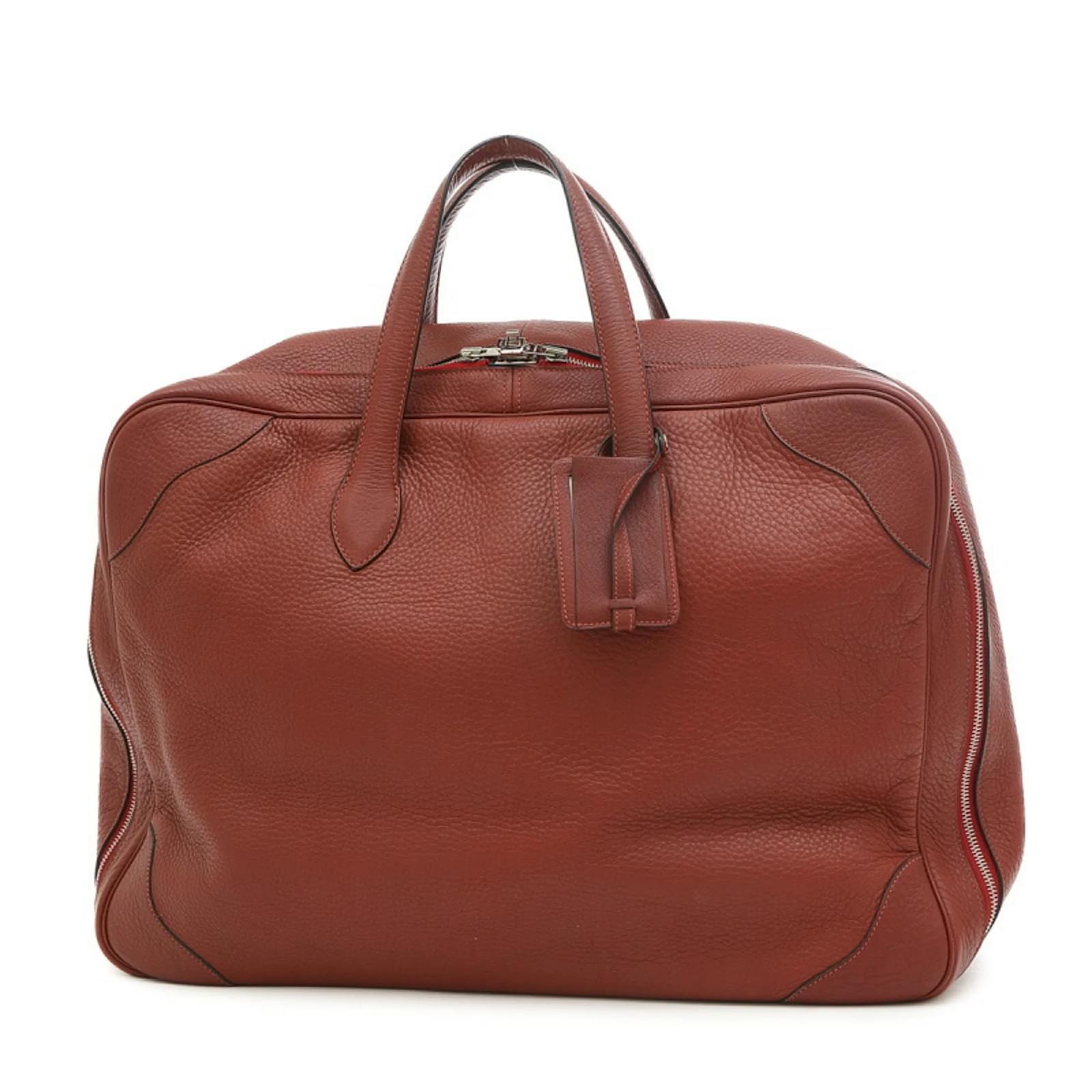 Hermès Hermes Victoria 50 Handbag in Rouge H Red Leather ref.1505151 ...