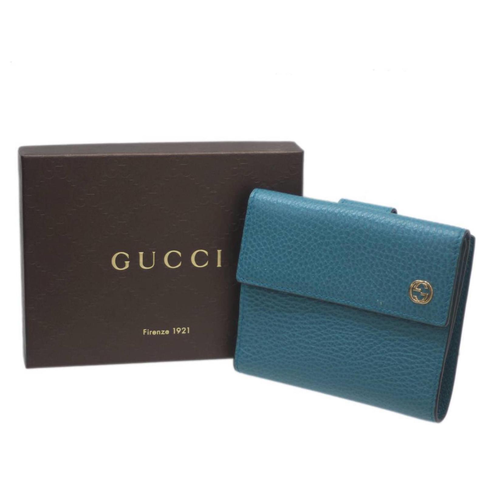 Gucci Interlocking G Bifold Wallet Turquoise ref.1505286 - Joli Closet