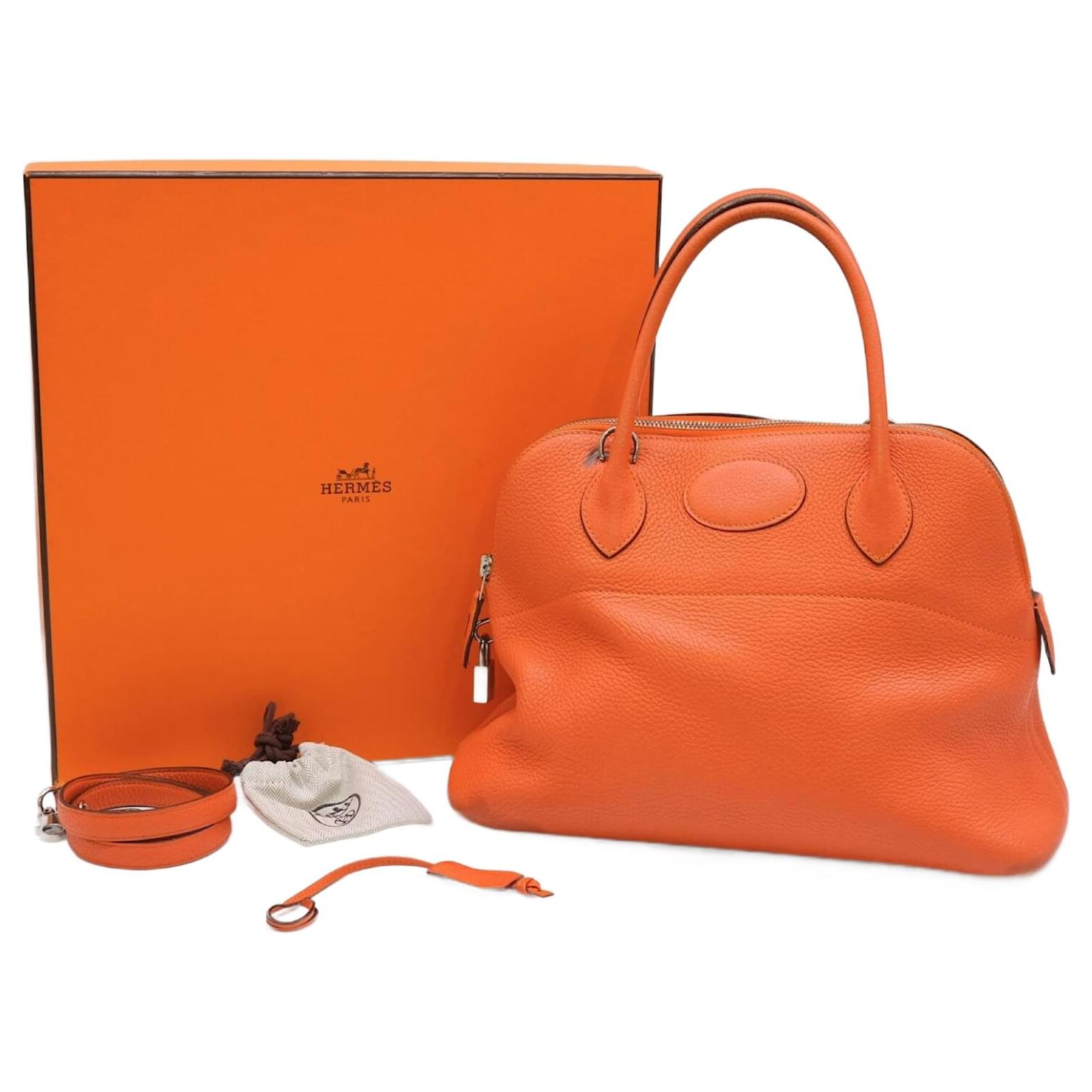 Hermès Hermes Bolide 31 Tote Bag Orange Leather ref.JC1505846 (Sold ...