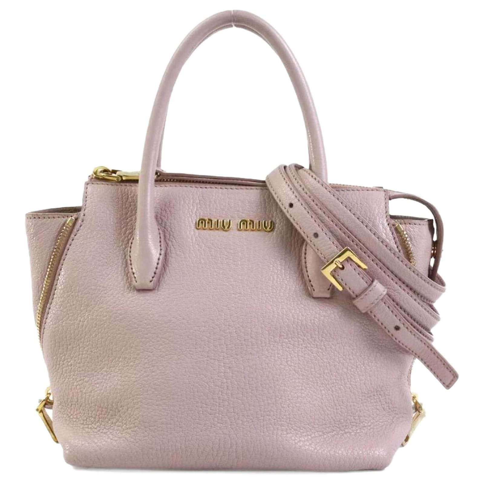 Miu Miu Pink Leather Handbag ref.1506017 - Joli Closet