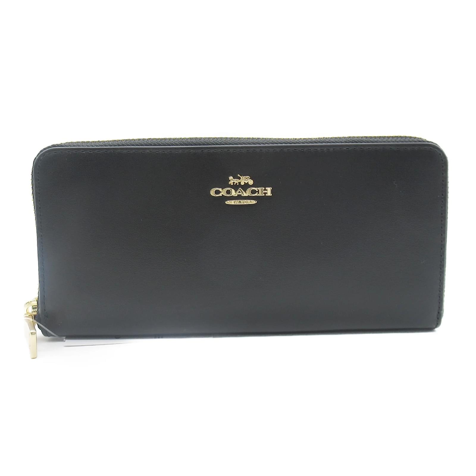 COACH Black Leather Bi-Fold Wallet ref.1506186 - Joli Closet