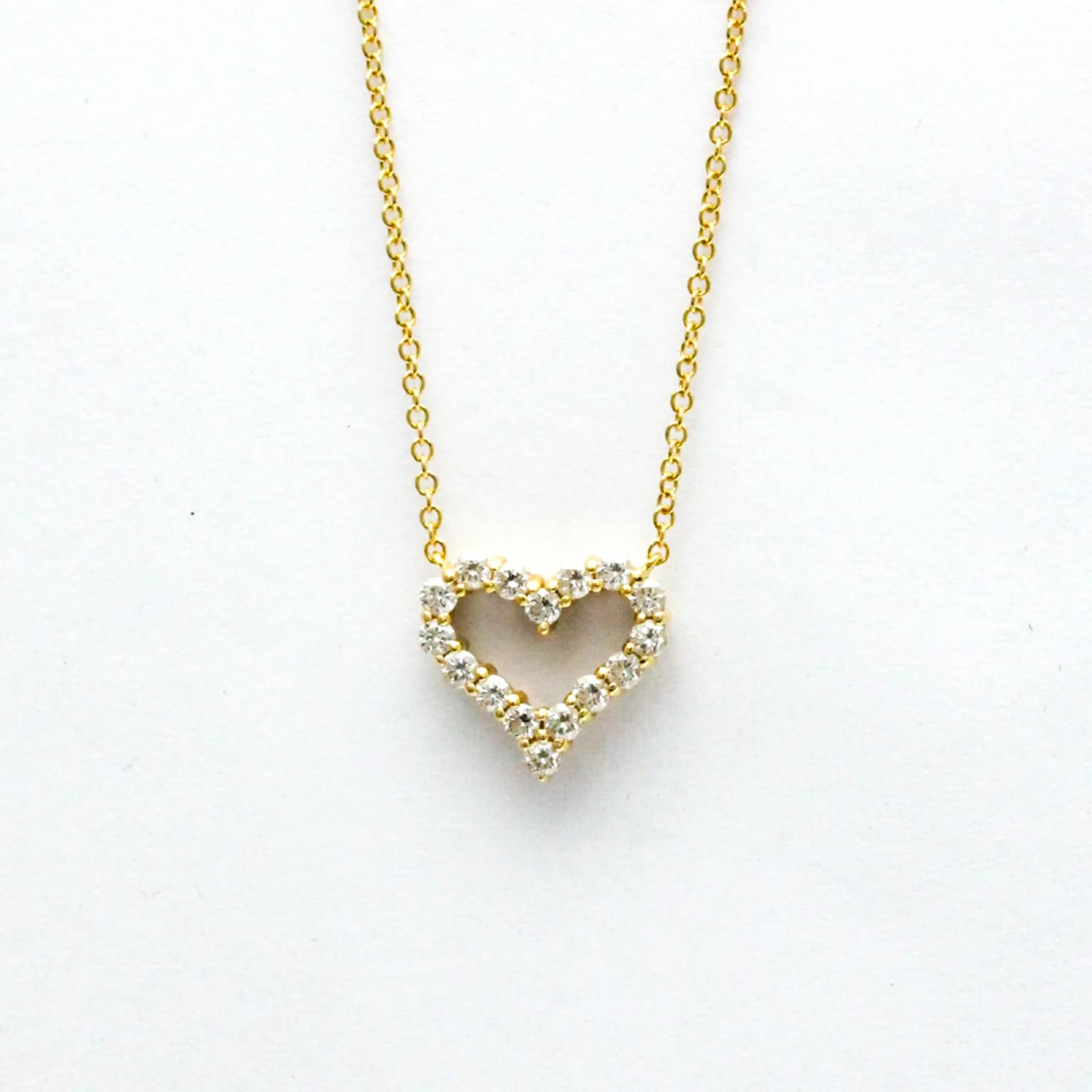 Tiffany & Co Tiffany Sentimental Heart Necklace Golden Yellow gold ref ...