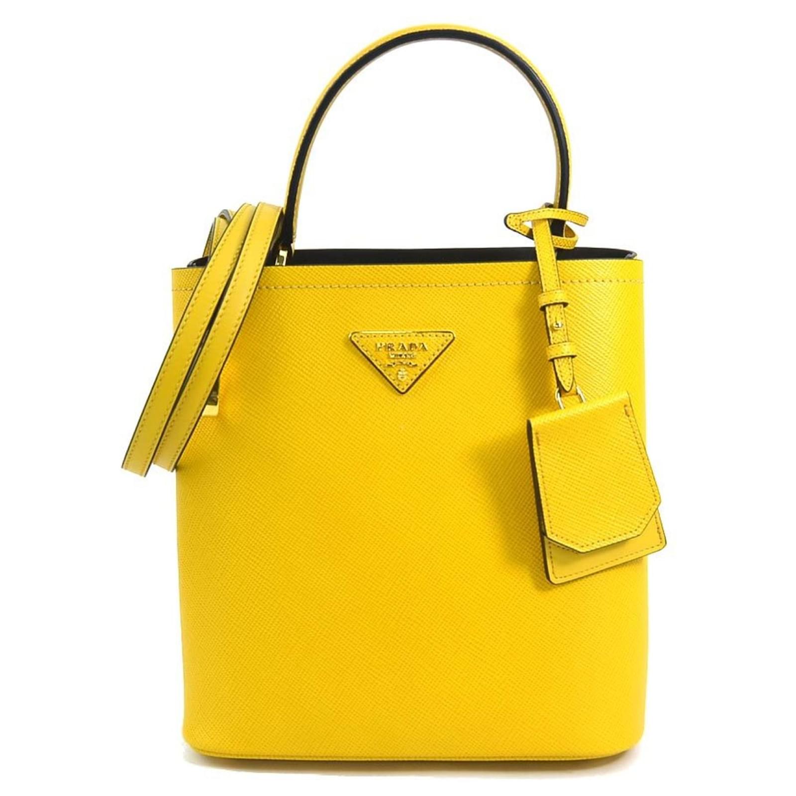 Prada Yellow Leather Handbag (Sold) - Joli Closet