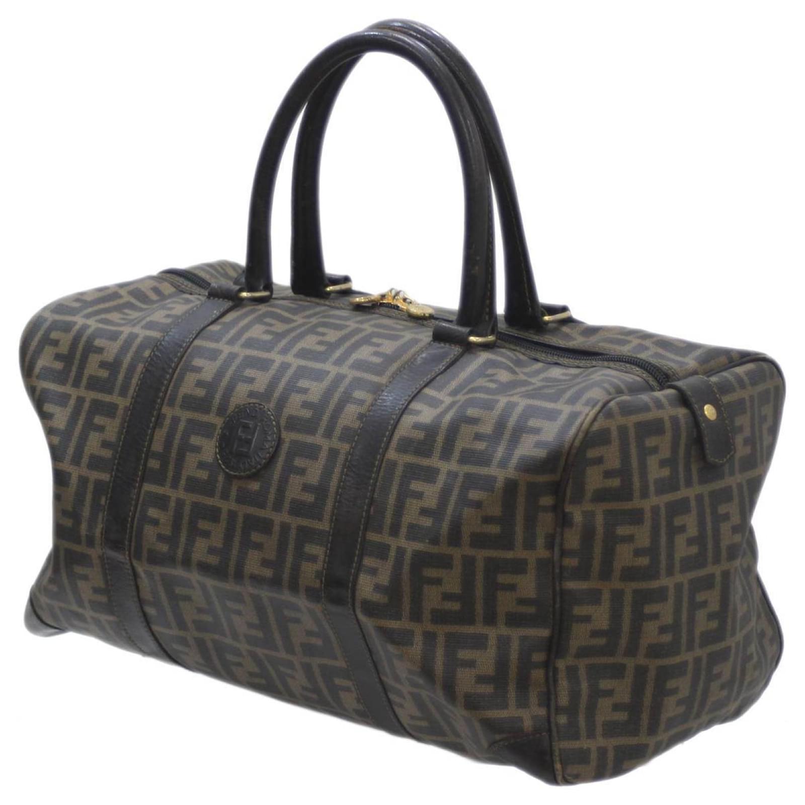 Fendi Zucca Pattern Brown Boston Bag ref.1506748 - Joli Closet
