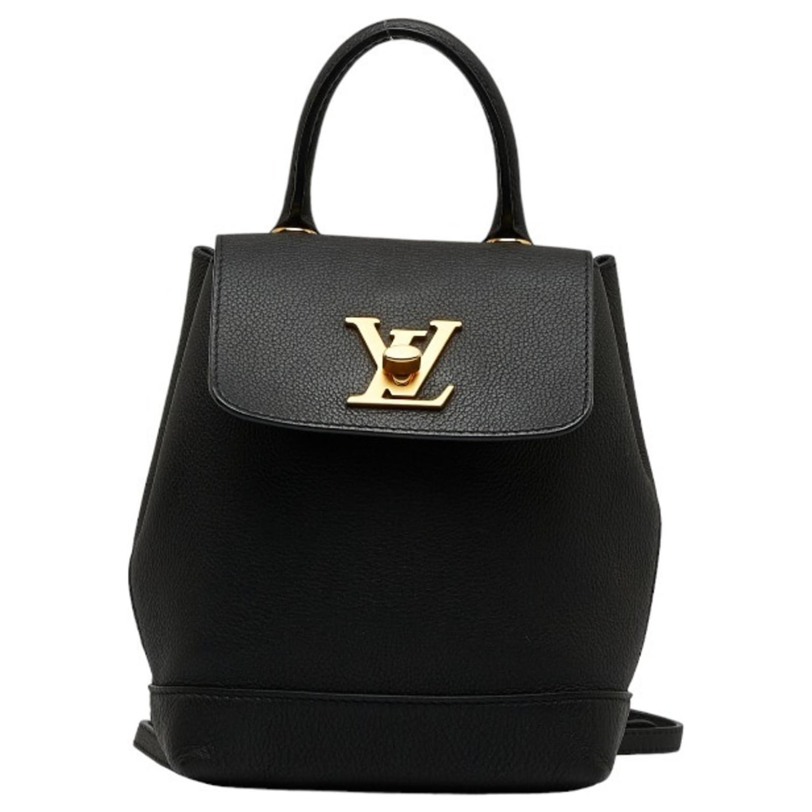 Louis Vuitton Lock Me Rucksack Backpack Black Leather ref.1507435 ...