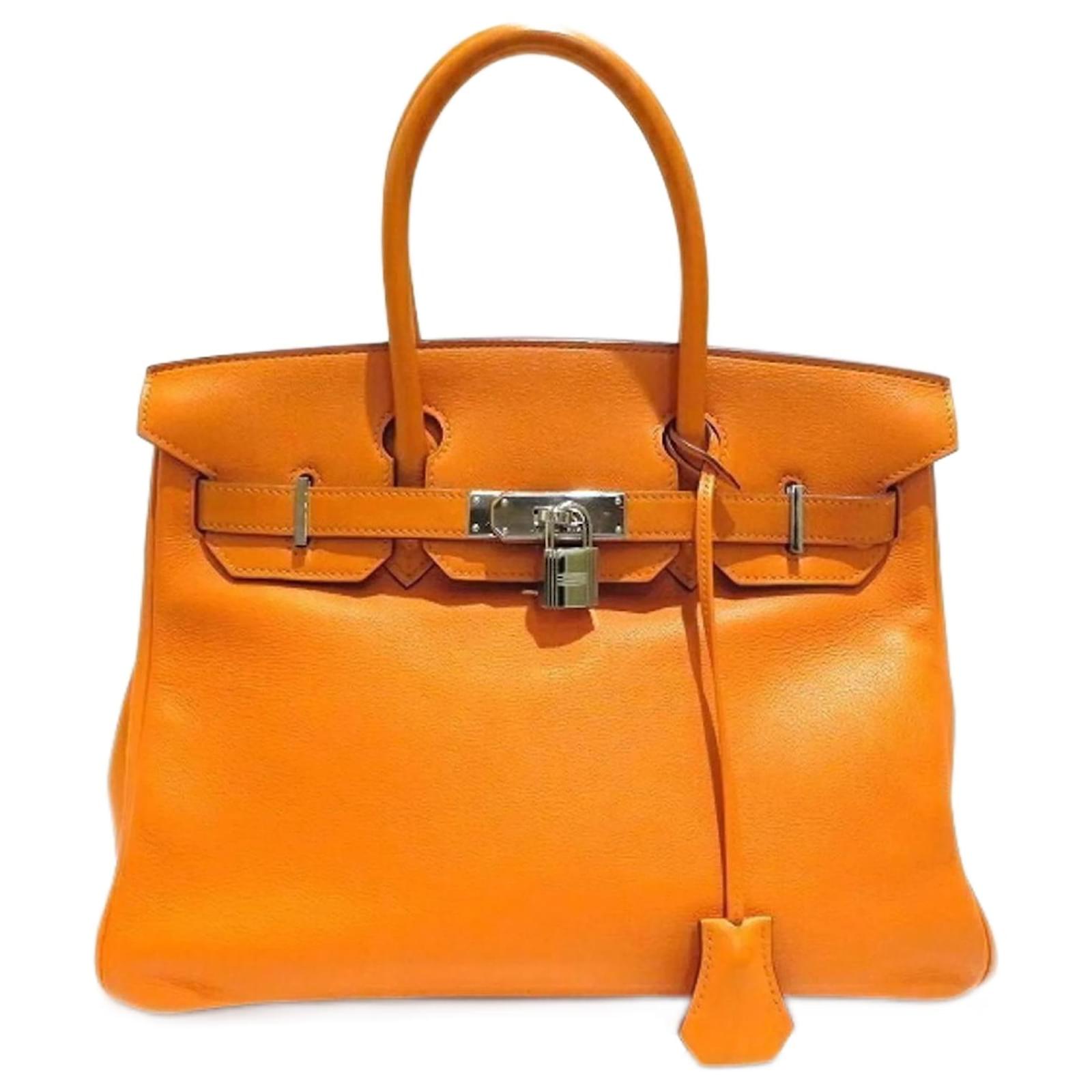 Hermès Hermes Birkin 30 Handbag Orange Leather ref.1507788 - Joli Closet