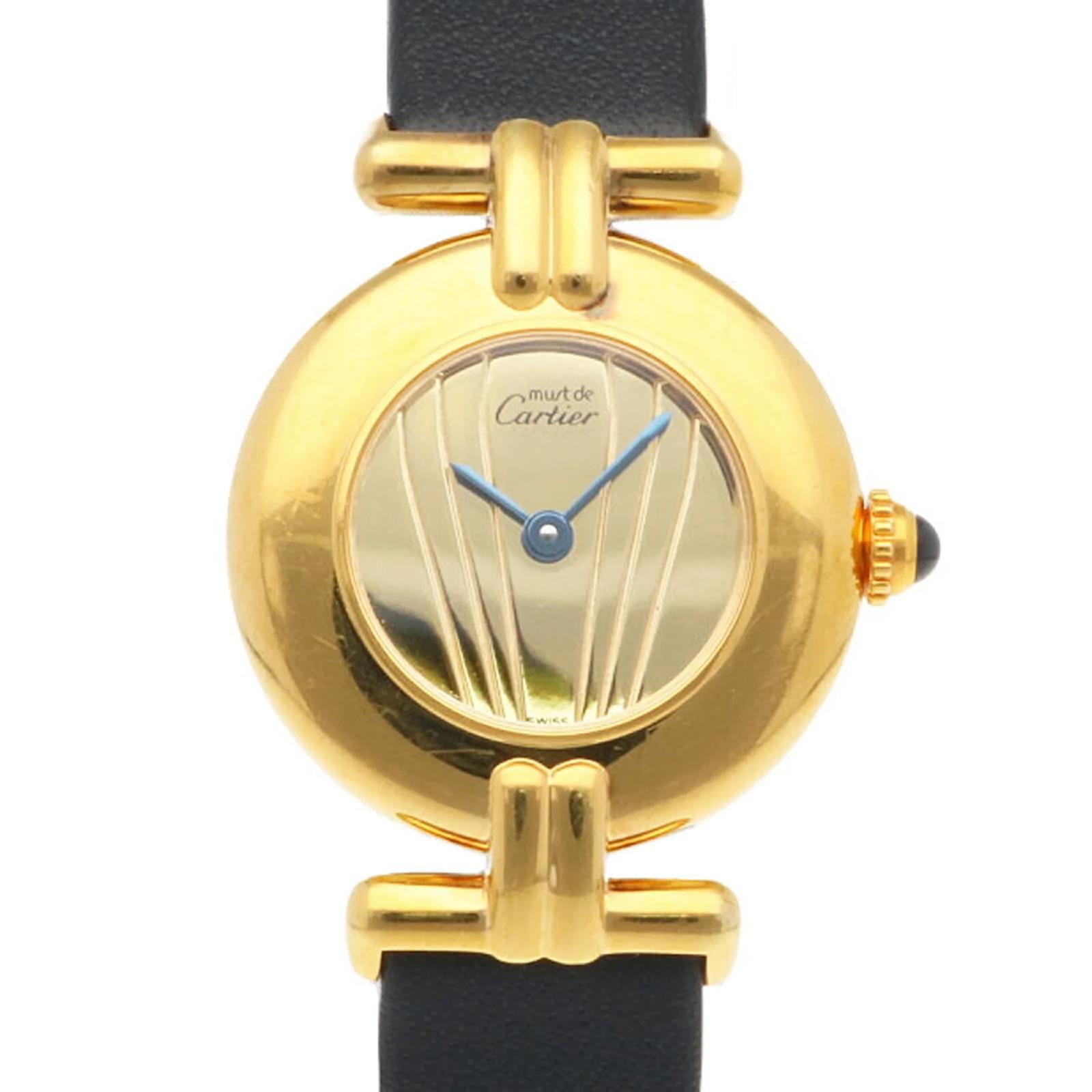Cartier Must Colize Mirror Dial Watch Black Golden ref.1508453 - Joli ...