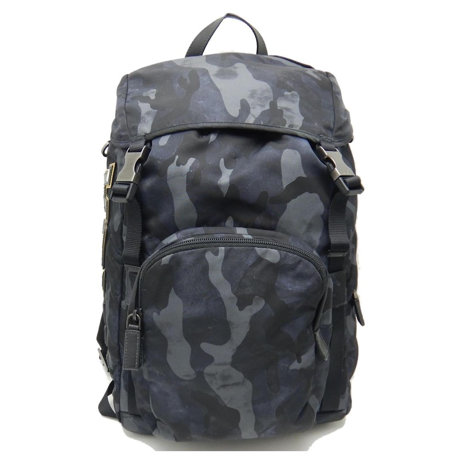 Prada Nylon Backpack Black Blue ref.1508689 - Joli Closet