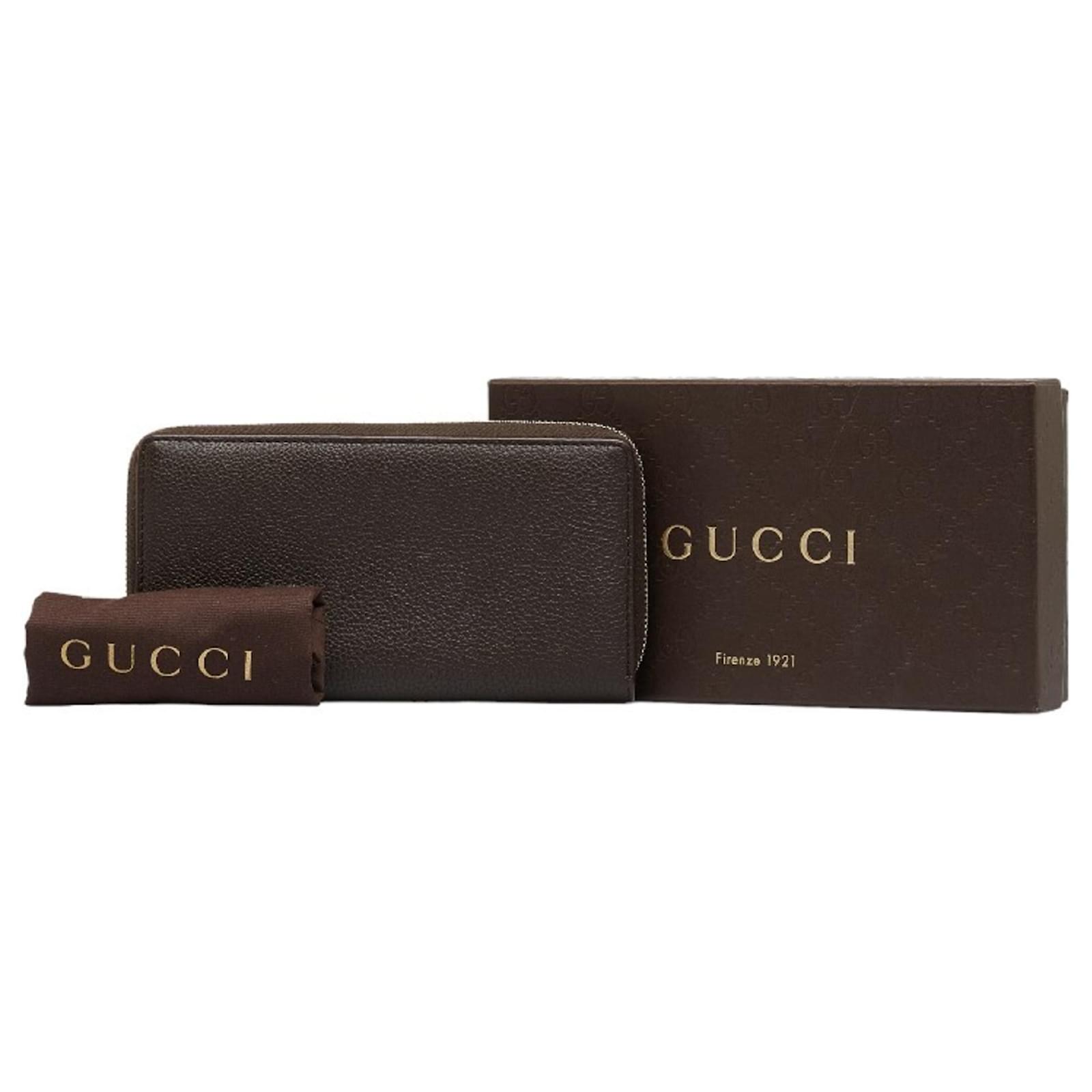 Gucci Brown Leather Long Wallet ref.1509127 - Joli Closet