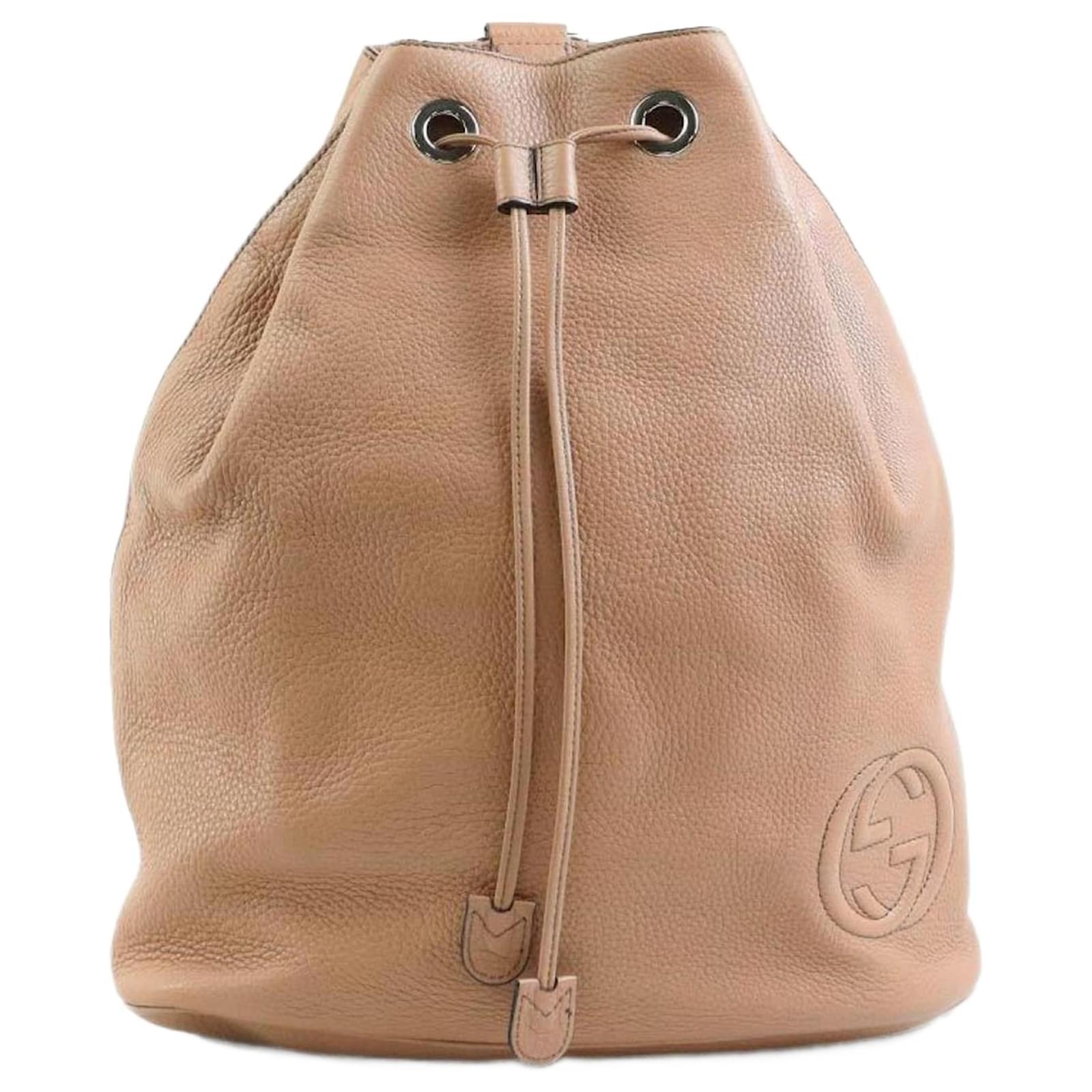 Gucci Beige Leather Backpack ref.1509187 - Joli Closet