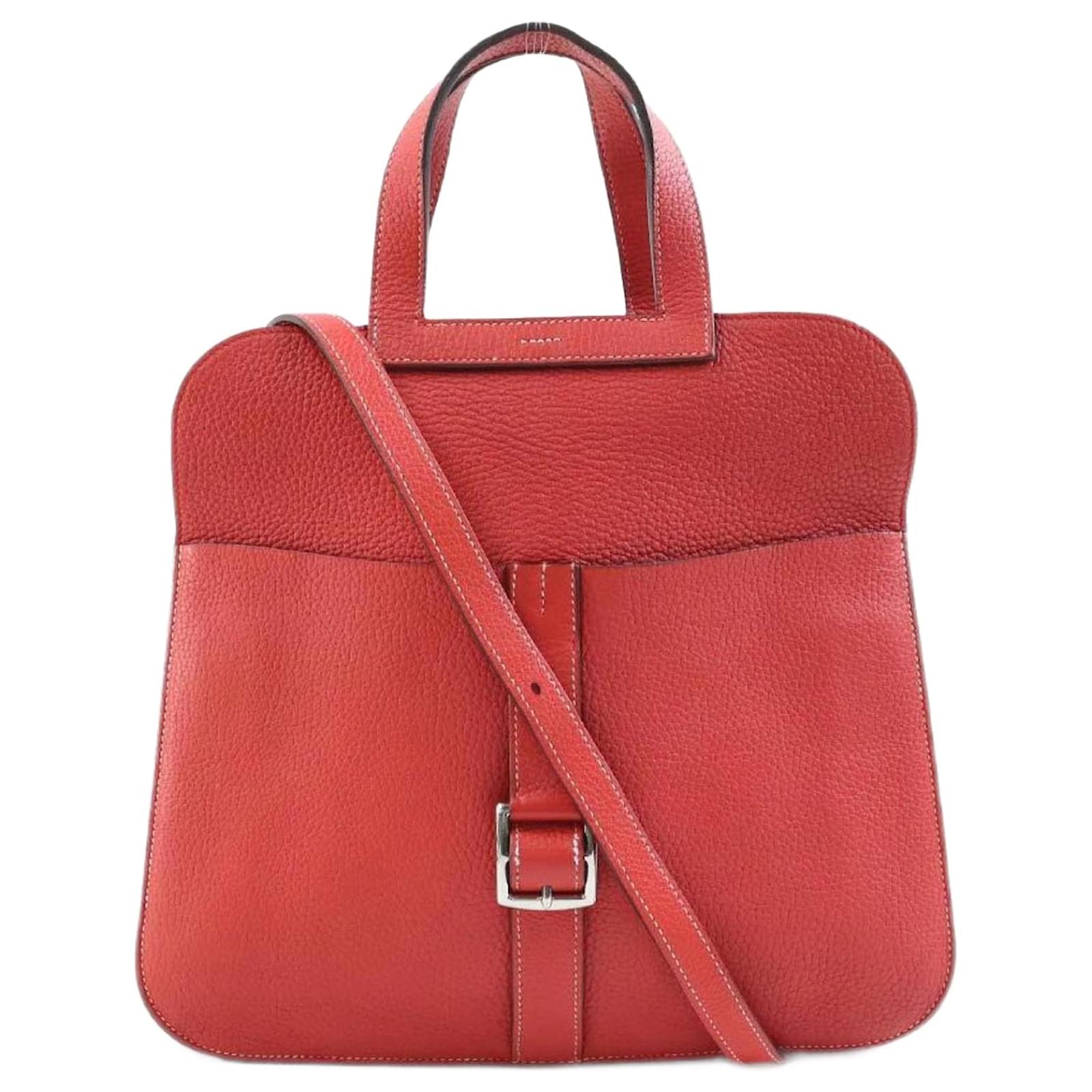 Hermès Hermes Alzan 31 Handbag in Rouge Casaque Red Leather ref.1509194 ...