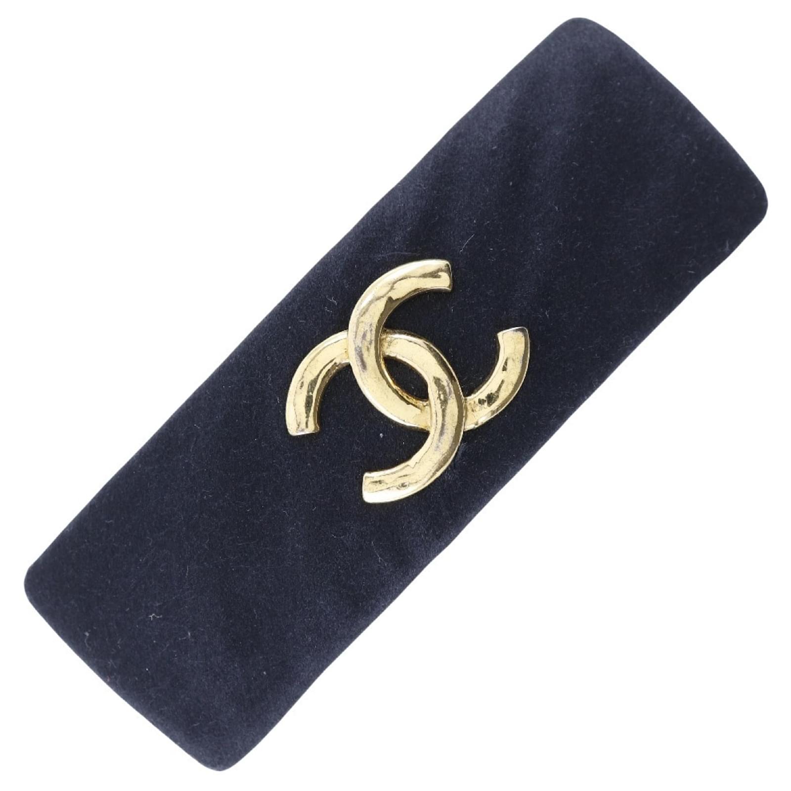 Chanel Coco Vintage Satin Barrette Black ref.1509367 - Joli Closet
