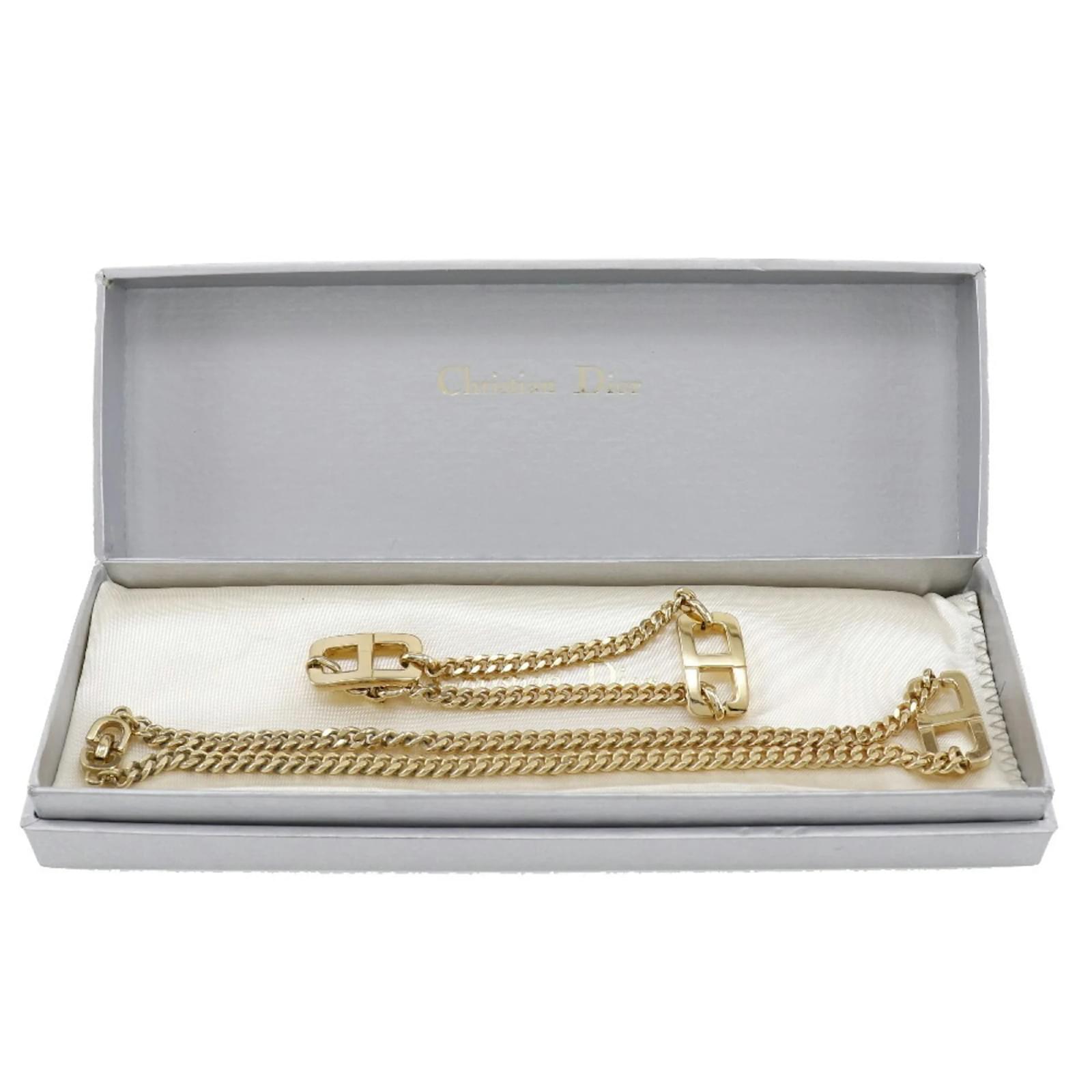 Christian Dior Gold Plated Charm Bracelet Golden Gold-plated ref ...
