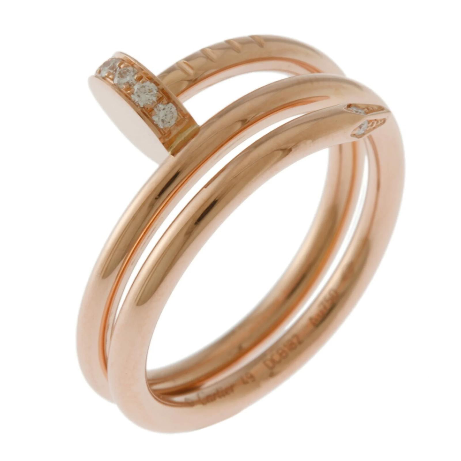 Cartier Just Ankle Diamond Ring in 18K Pink Gold ref.1509833 - Joli Closet