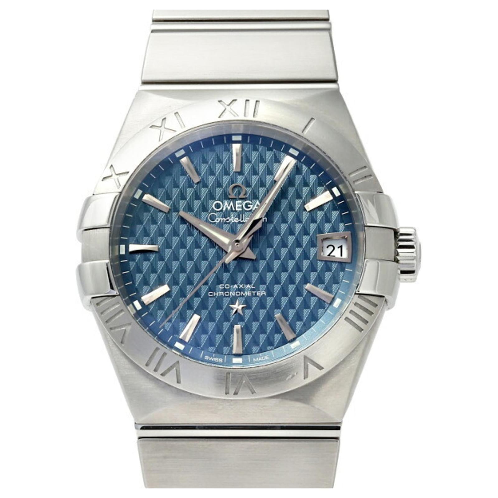 Omega Constellation 38MM Co-Axial Blue Dial Watch ref.1509904 - Joli Closet