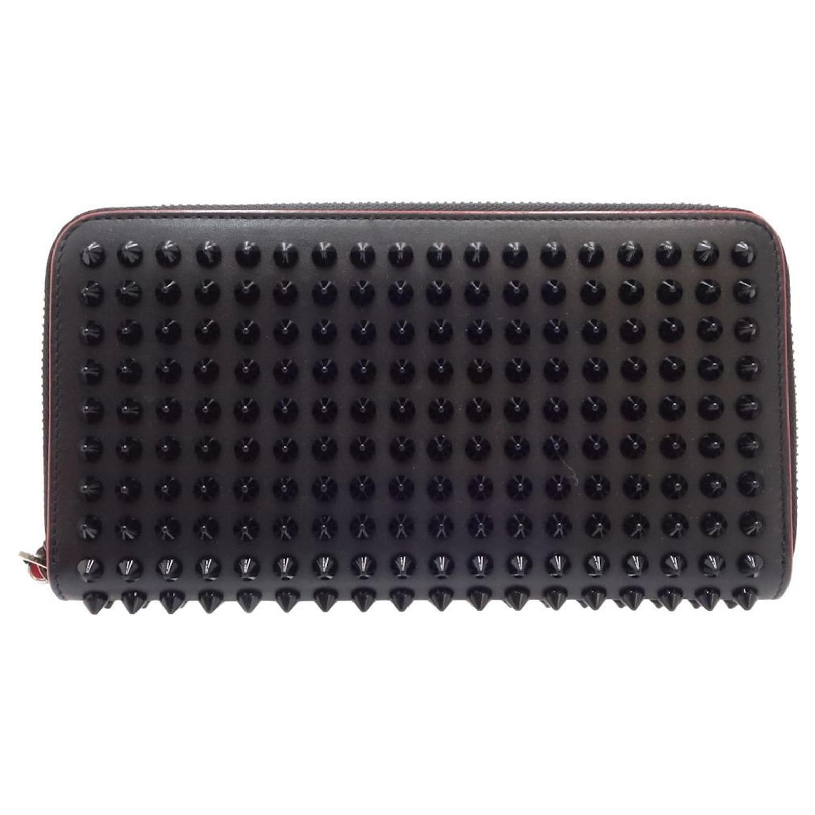 Christian Louboutin Long Wallet Black Red Leather ref.1511254 - Joli Closet