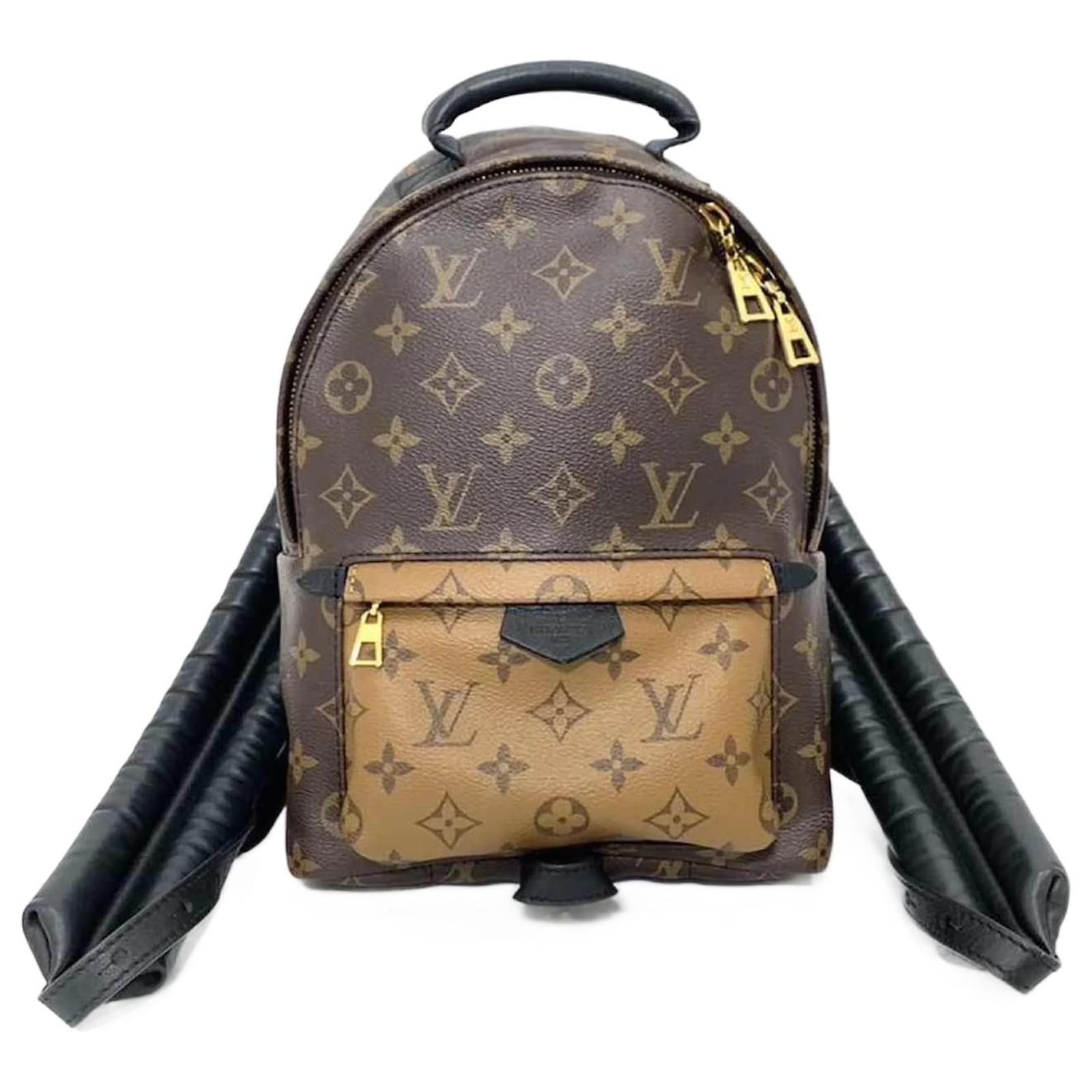 Louis Vuitton Monogram Reverse Palm Springs Backpack PM Brown Black Cloth ref.1511277 - Joli Closet
