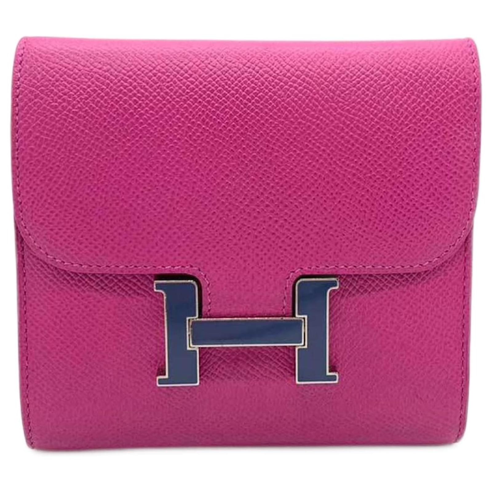 Hermès Hermes Constance Compact Wallet Pink Leather ref.1511285 - Joli ...