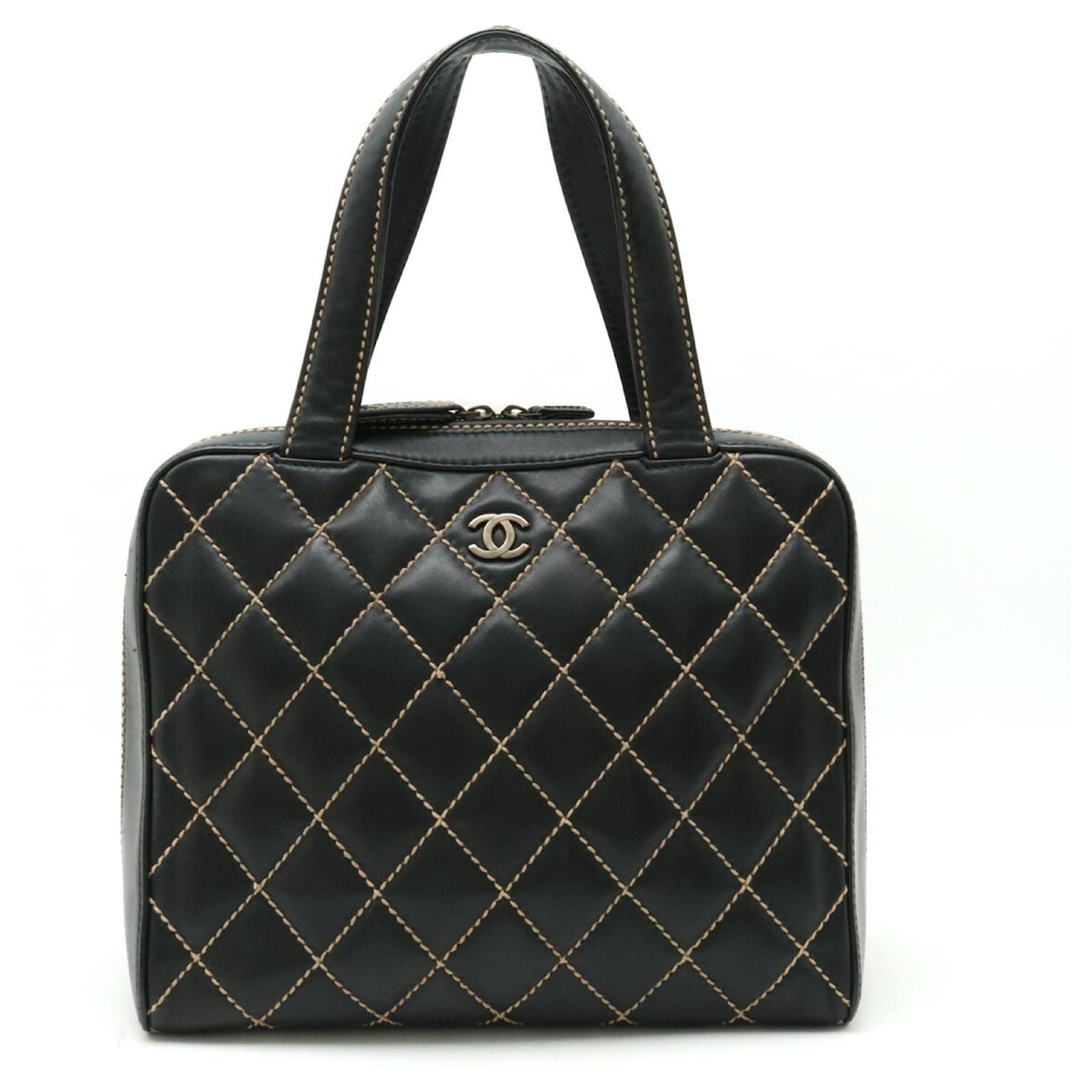 Chanel Wild Stitch Coco Mark Tote Bag Black Leather ref.1511365 - Joli ...