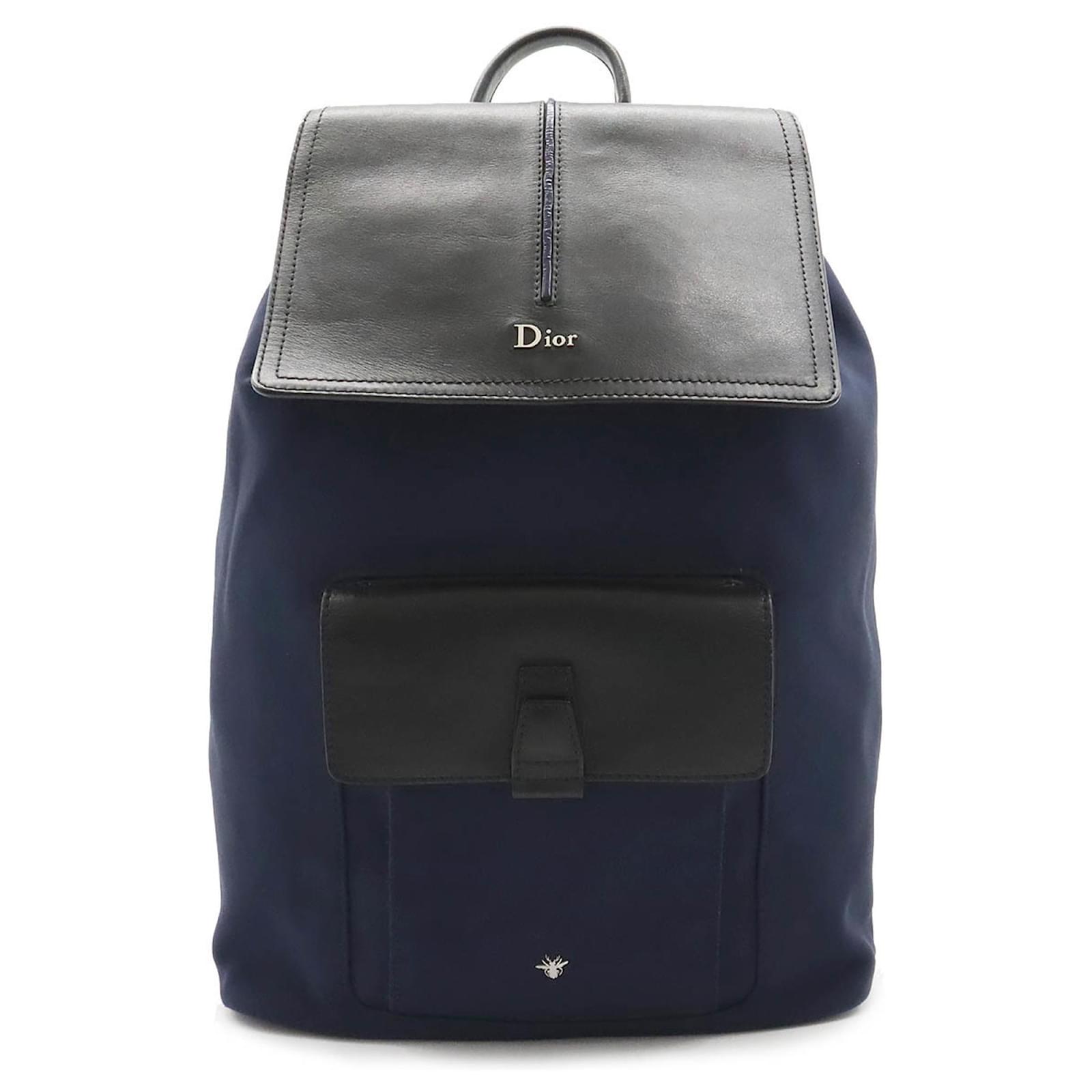 Christian Dior Women's Nylon Canvas Backpack Black Cloth ref.1511385 ...