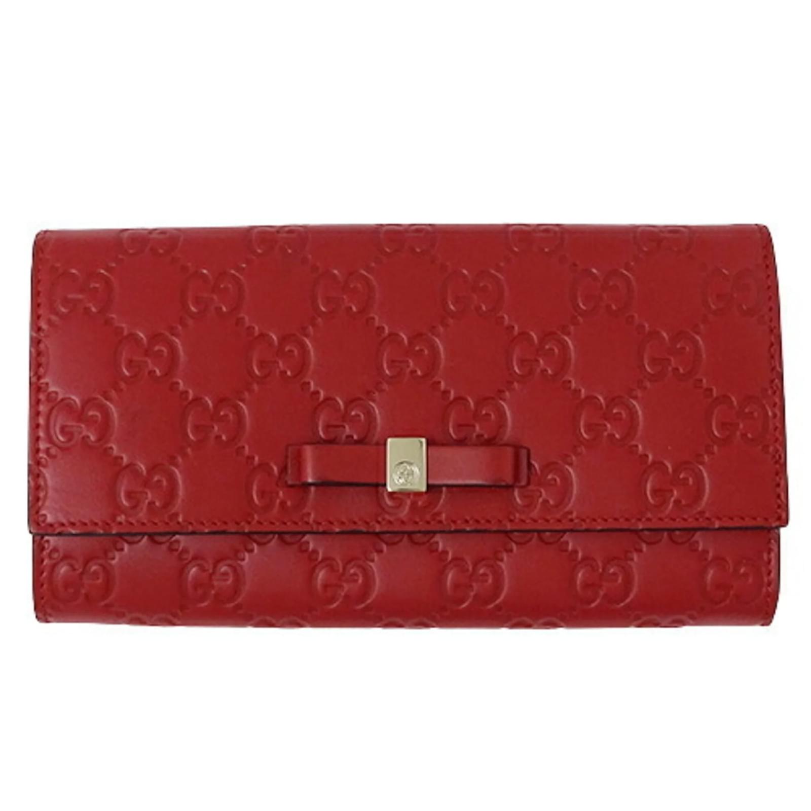 Gucci Long Bill Wallet in Red Leather ref.1512762 - Joli Closet