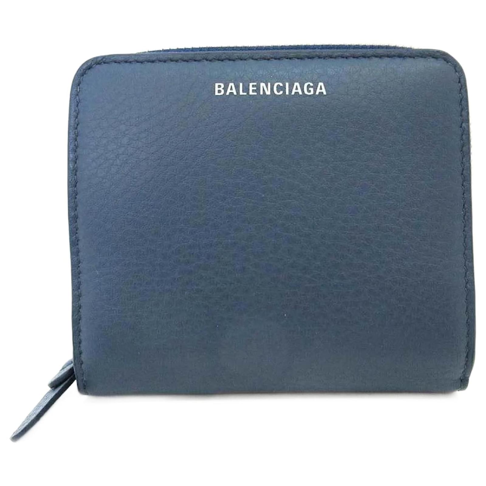 Everyday Balenciaga Blue Leather Bi-Fold Wallet ref.1512802 - Joli Closet