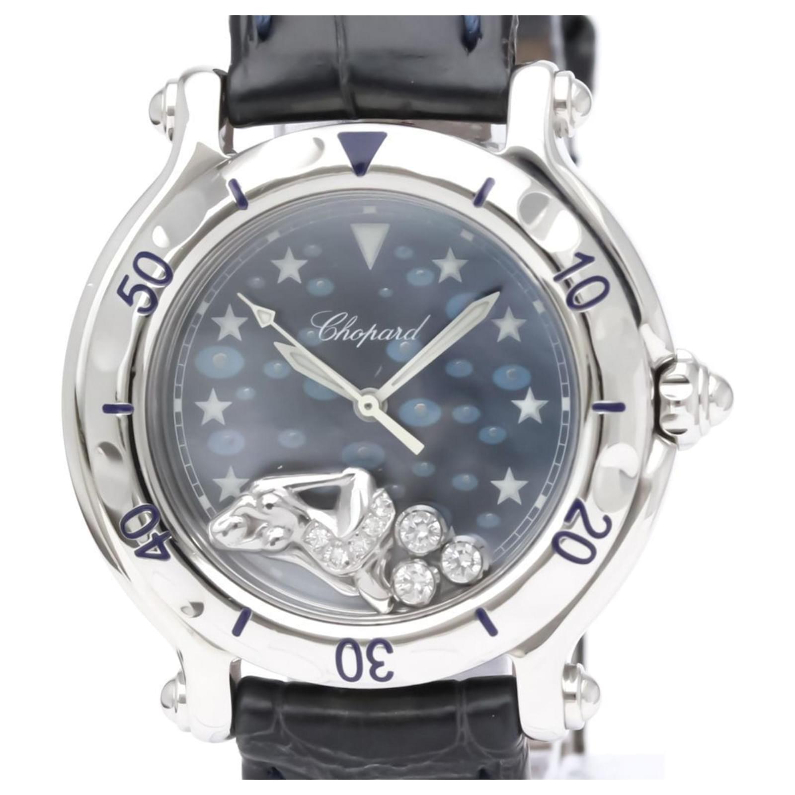 Chopard Happy Sport Aquarius Diamond MOP Dial Watch ref.1513298 - Joli ...