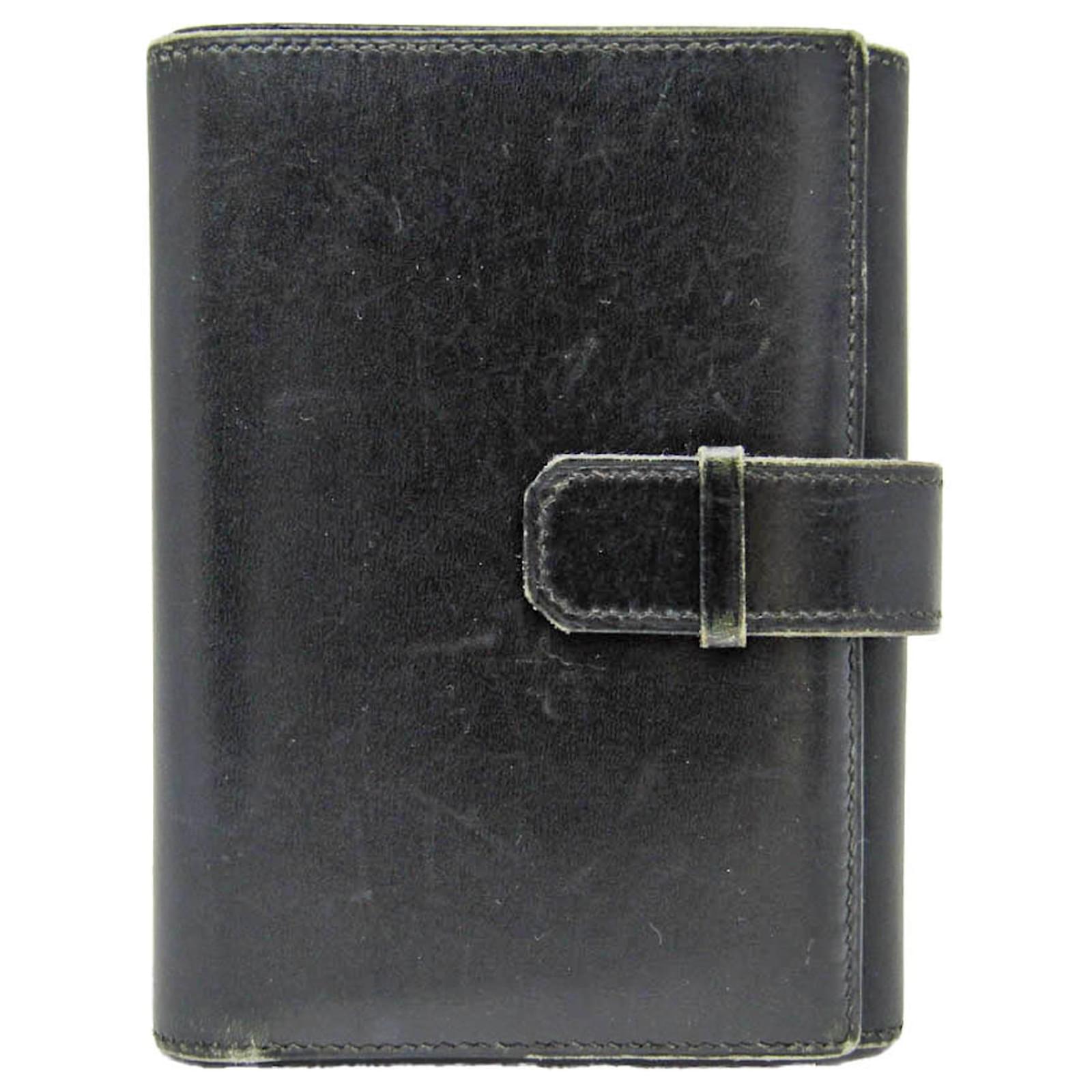 Hermès Hermes Julla Tri-Fold Leather Wallet Black ref.1513671 - Joli Closet