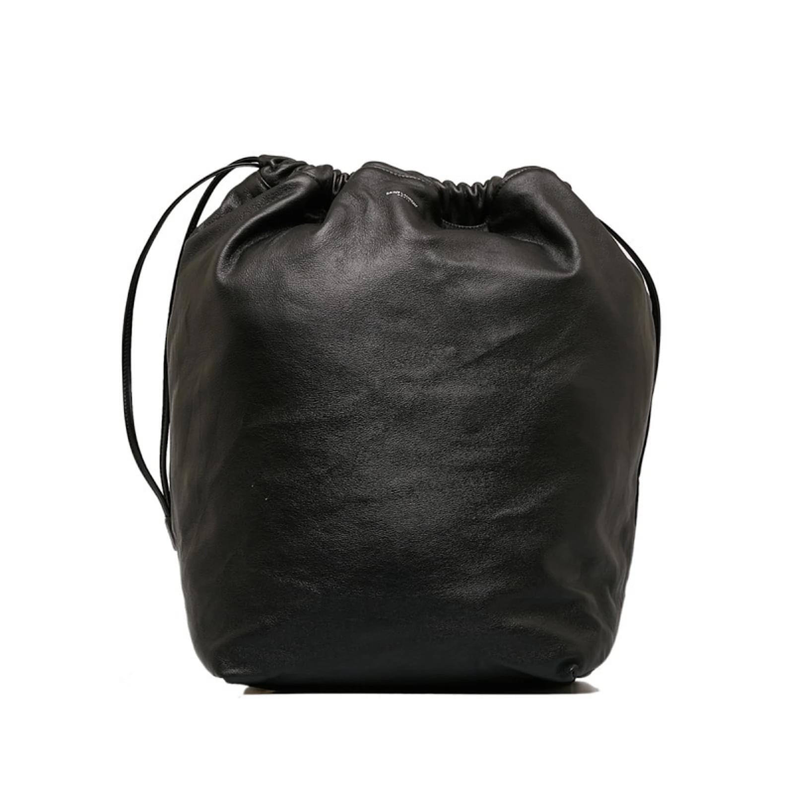Saint Laurent Black Leather Drawstring Handbag ref.1513792 - Joli Closet