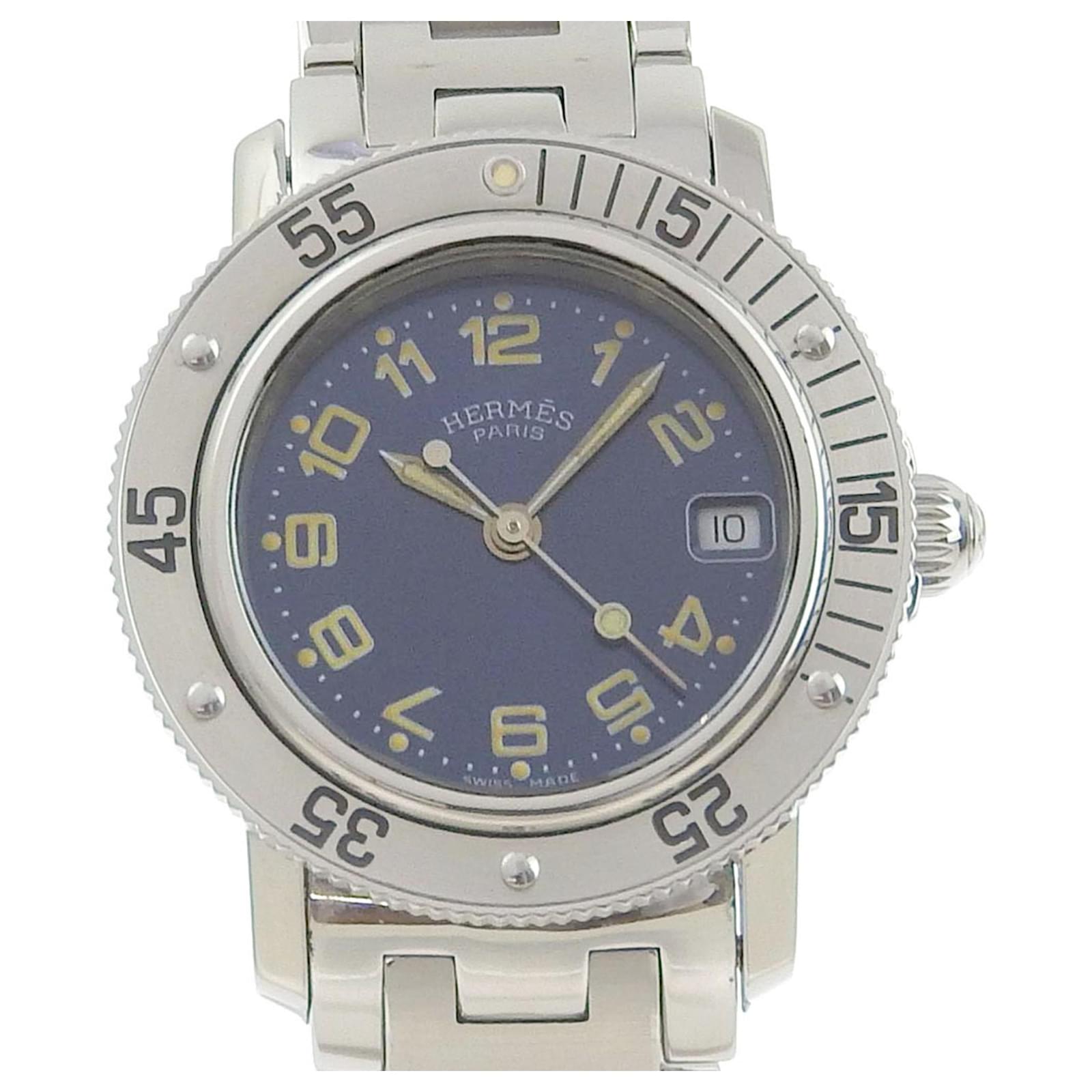 Hermès Hermes Clipper Watch Diver CL5.210 Silvery ref.1513832 - Joli Closet