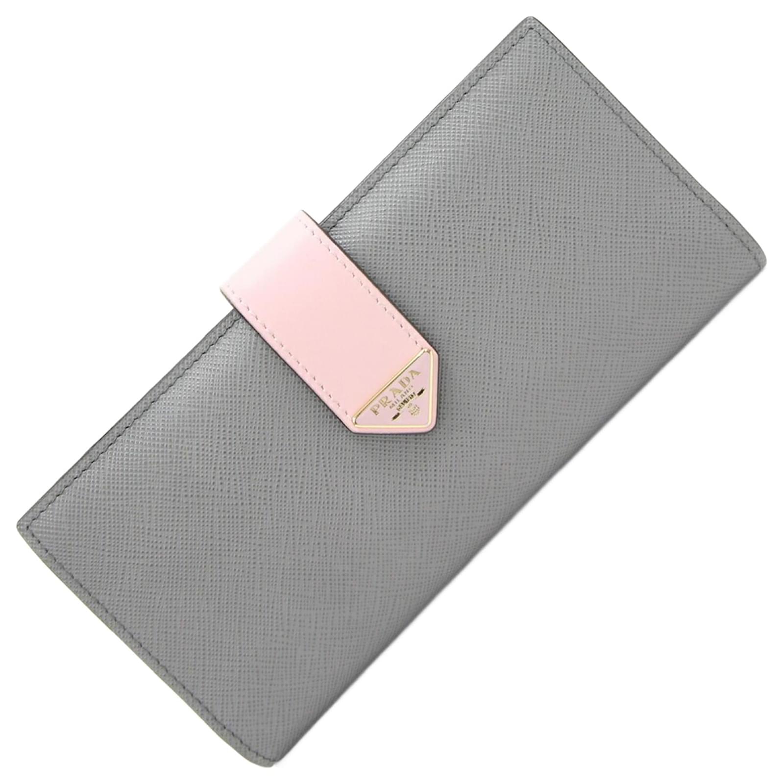 Prada Bifold Long Wallet 1MV025 Brown Pink Leather ref.1514003 - Joli ...